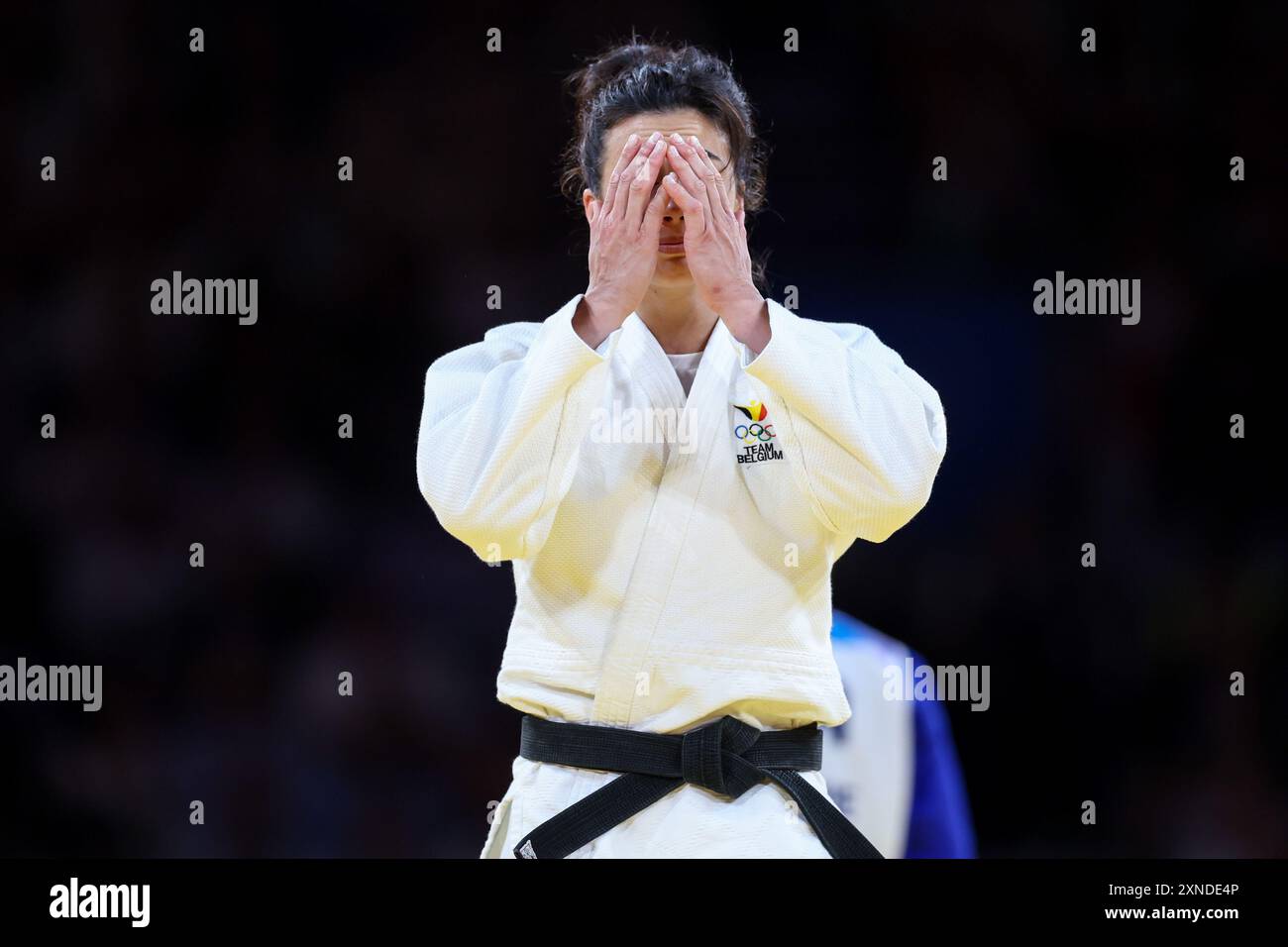 Paris, France. 31st July, 2024. Gabriella Willems (white) of Belgium ...