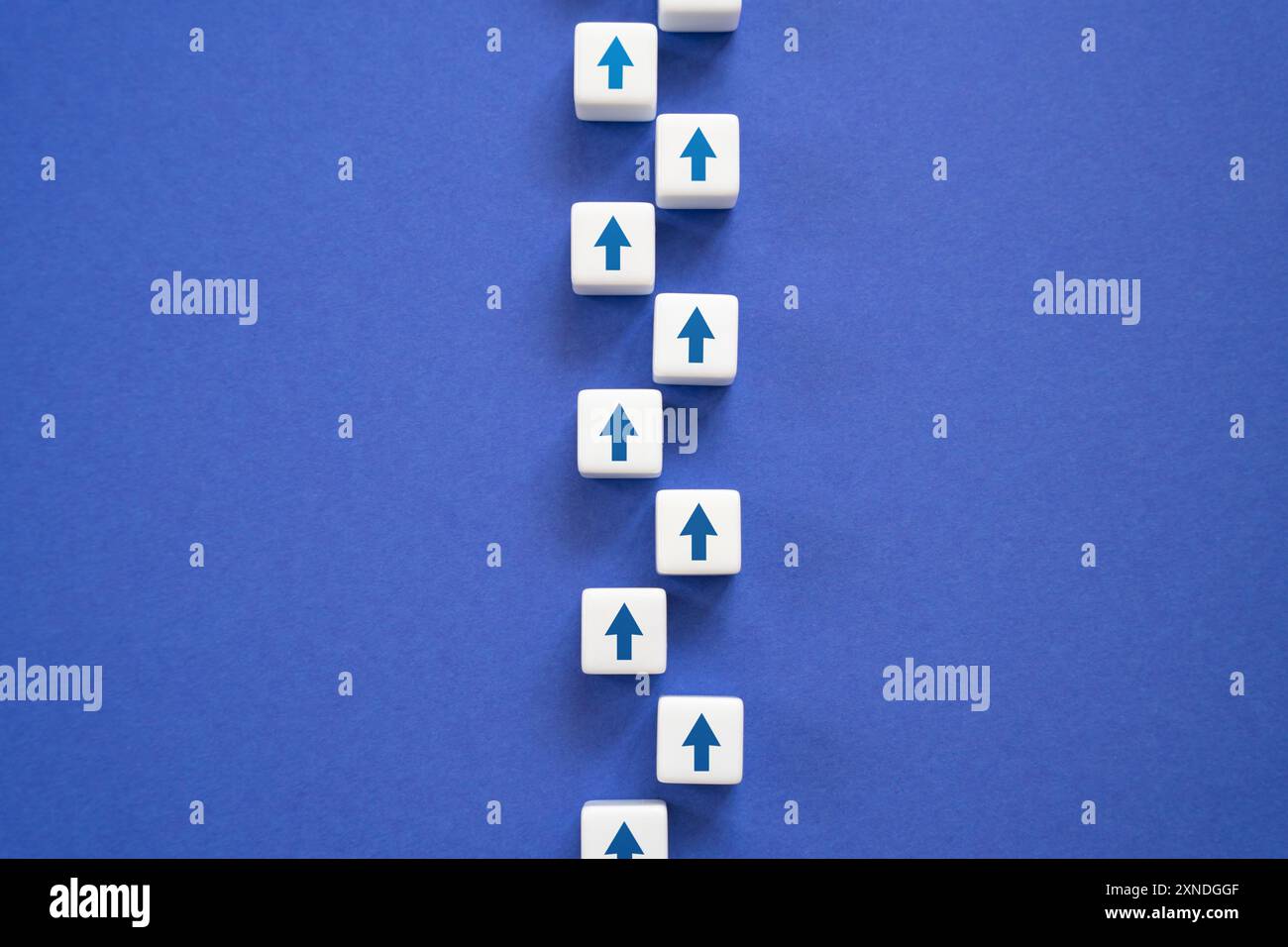 A path of arrows moving forward in a chain. Life path. The path is ...