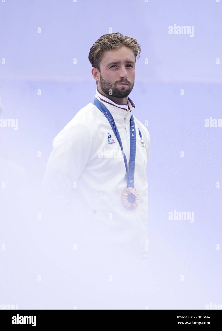 Paris, France. 31st July, 2024. Bronze medalist Anthony Jeanjean of ...