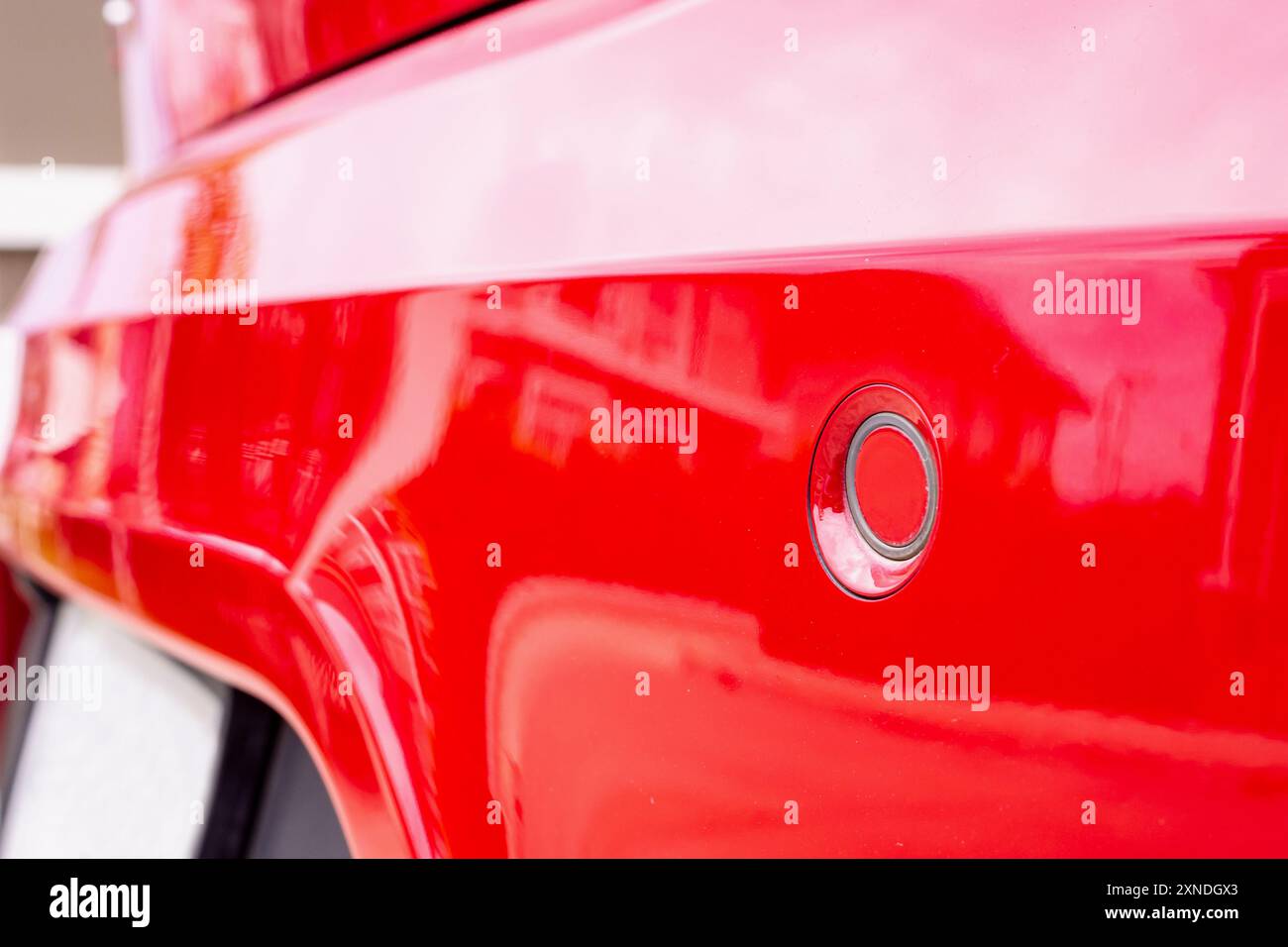 Car parking sensor on rear bumper Stock Photo - Alamy