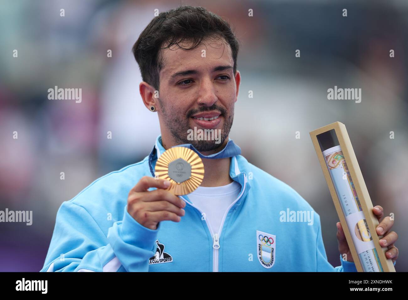 PARIS, FRANCE. 31st July, 2024. Gold medalist Jose Torres Gil of Team ...