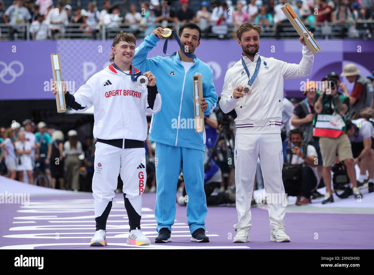 PARIS, FRANCE. 31st July, 2024. Gold medalist Jose Torres Gil of Team ...