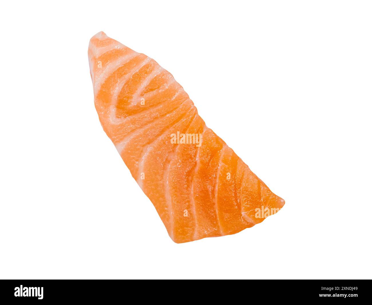 Fresh raw salmon slice sashimi fillet isolated on white background ...