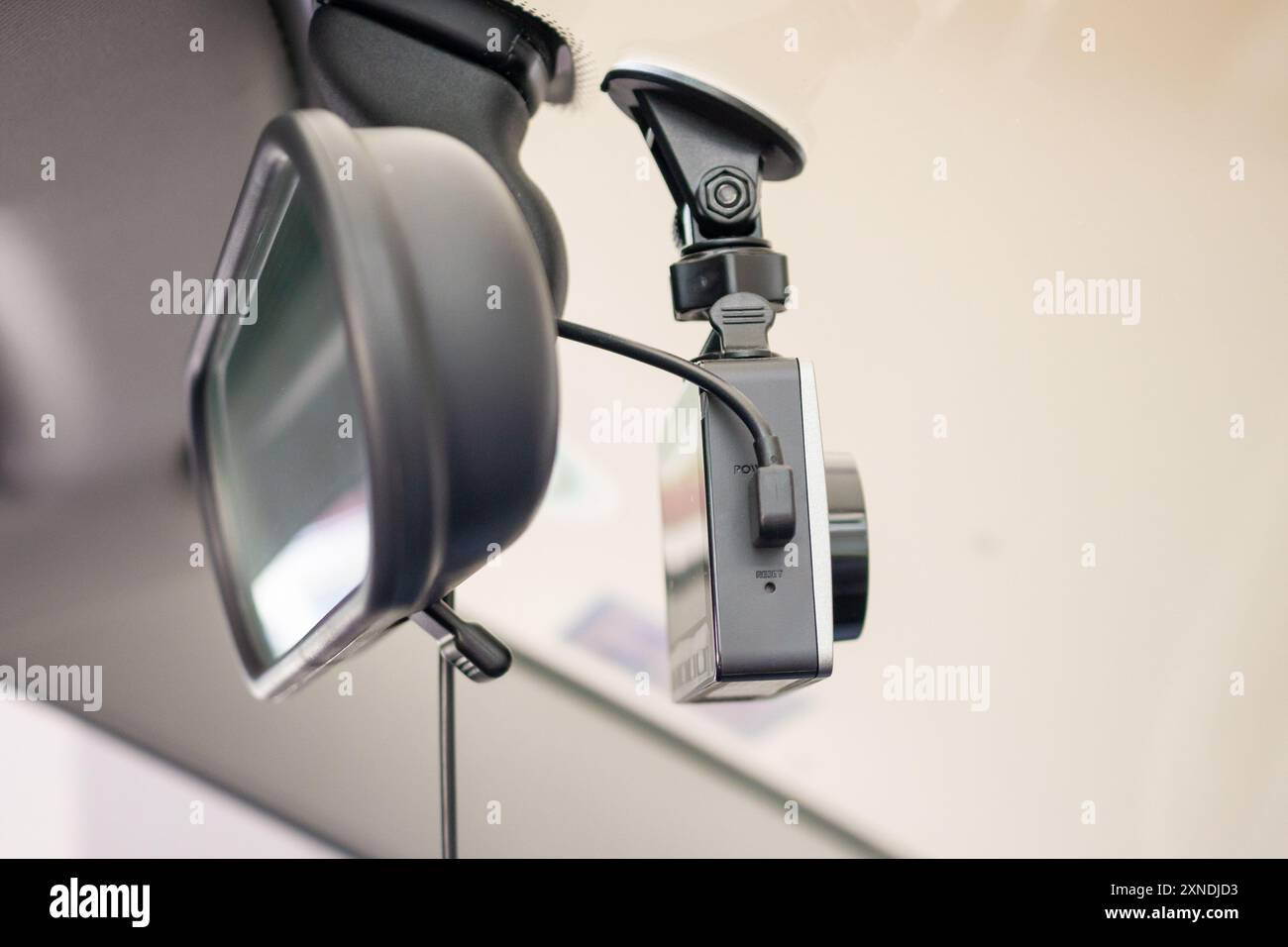 Car CCTV camera video recorder for driving safety on the road Stock ...