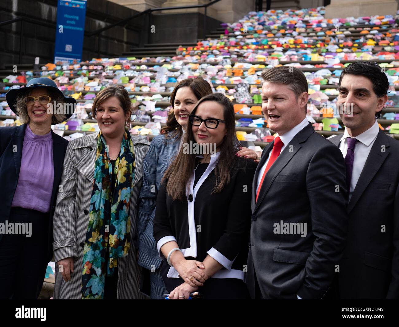 State Housing Minister Harriet Shing poses with other MPs during the ...