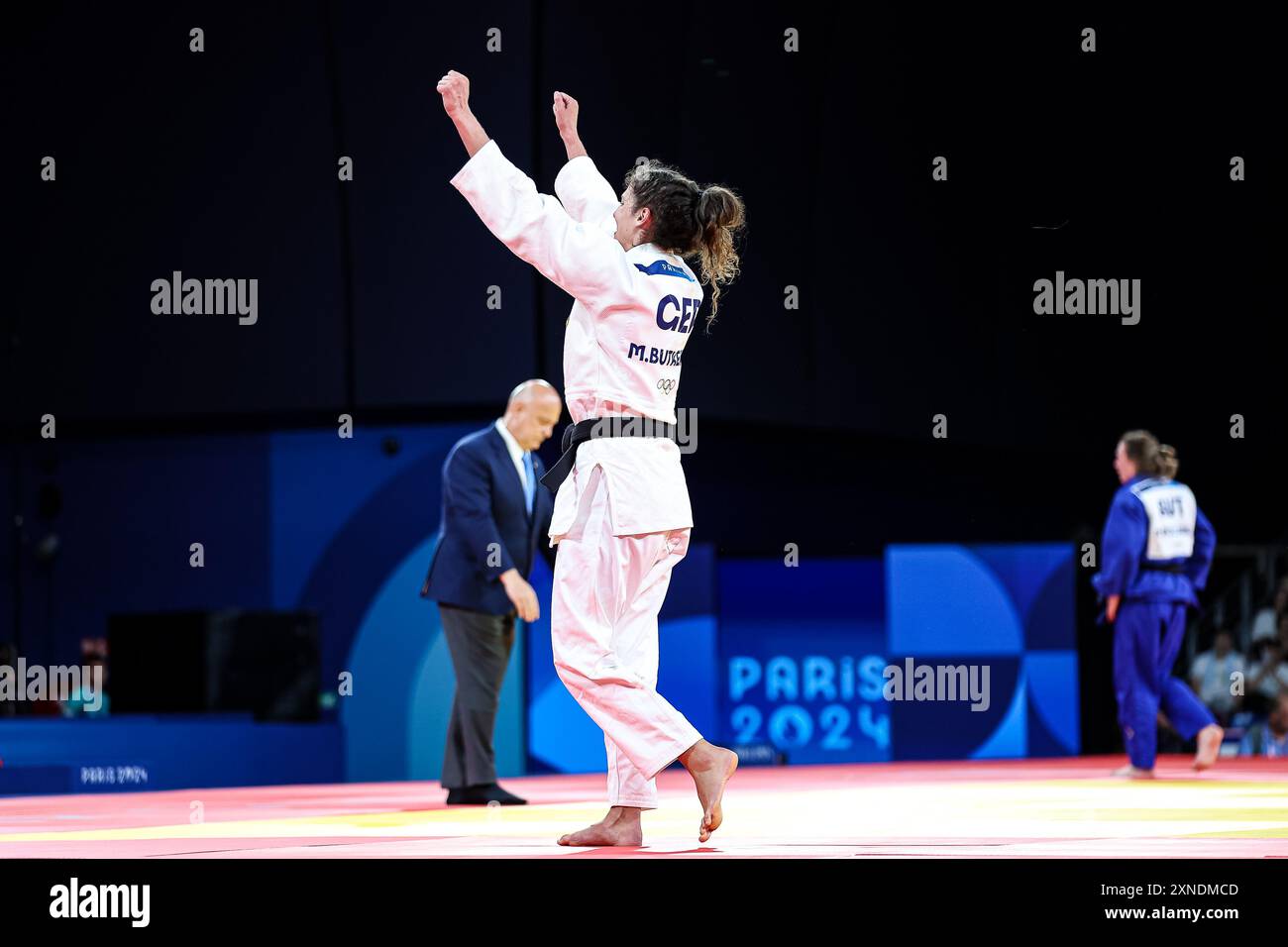 FRA, Olympische Spiele Paris 2024, Judo Damen Halbfinale, 31.07.2024 Miriam Butkereit (GER) vs ...