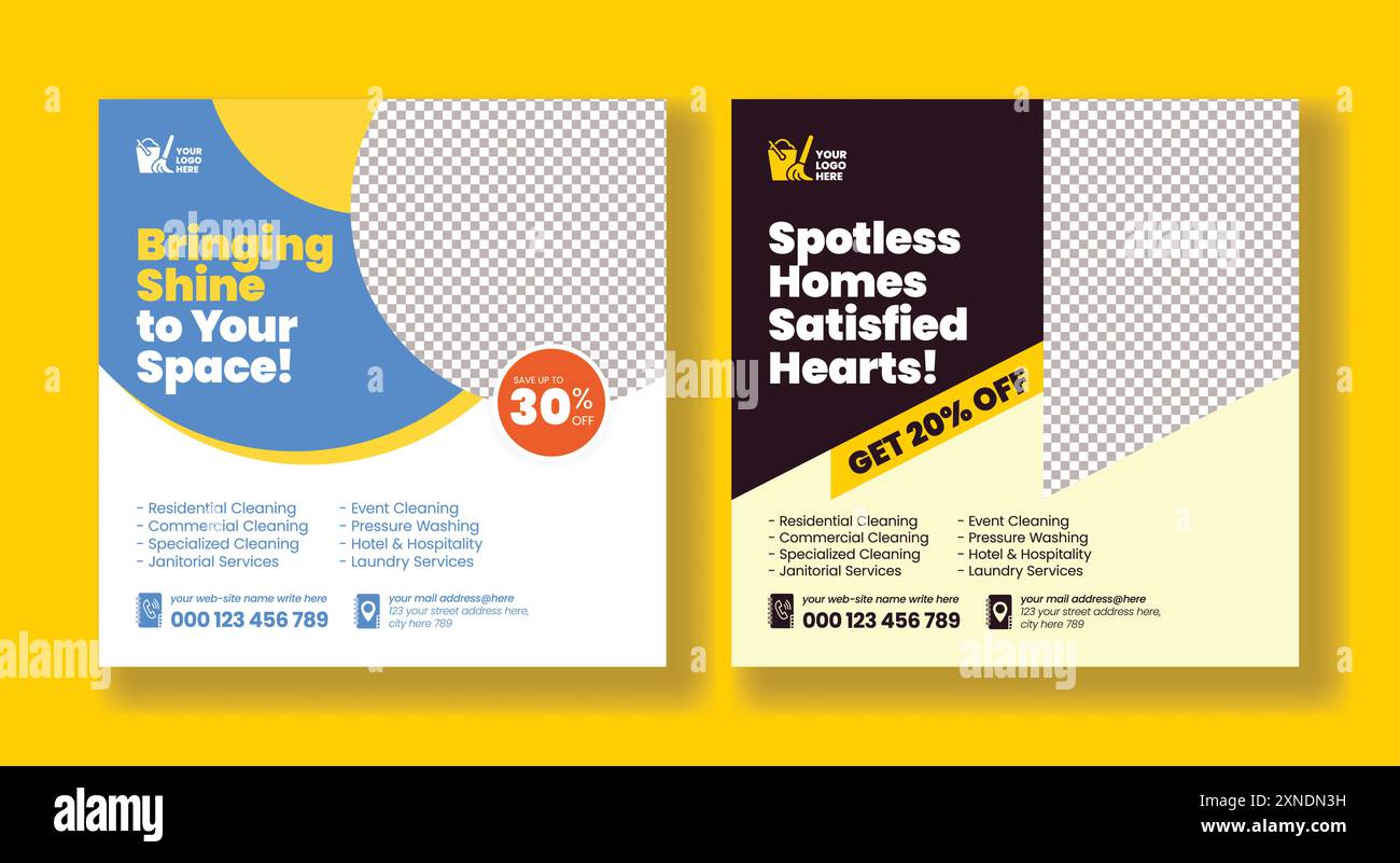 Laundry service social media Stock Vector Images - Alamy