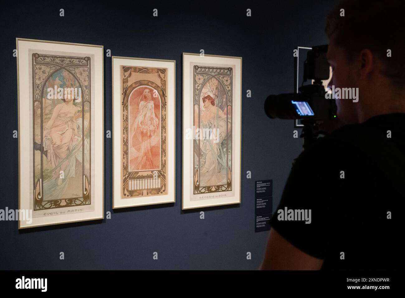 The Mucha Today exhibition at the Gocar Gallery in Pardubice, Czech Republic, July 31, 2024 ...