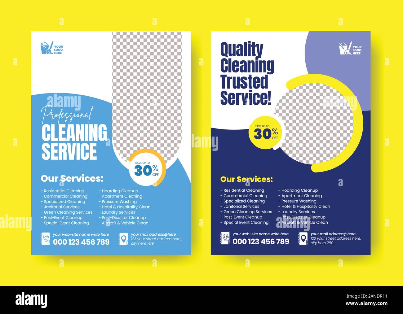 Modern Cleaning service agency editable flyer, leaflet, poster and home ...