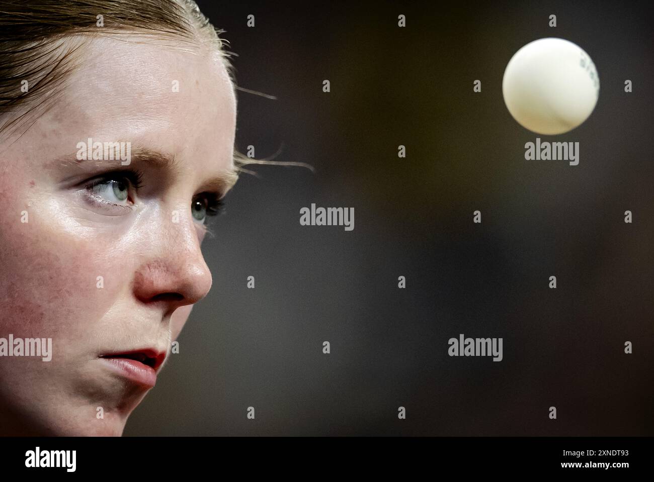 PARIS - 31/07/2024, Table tennis player Britt Eerland in action in the ...