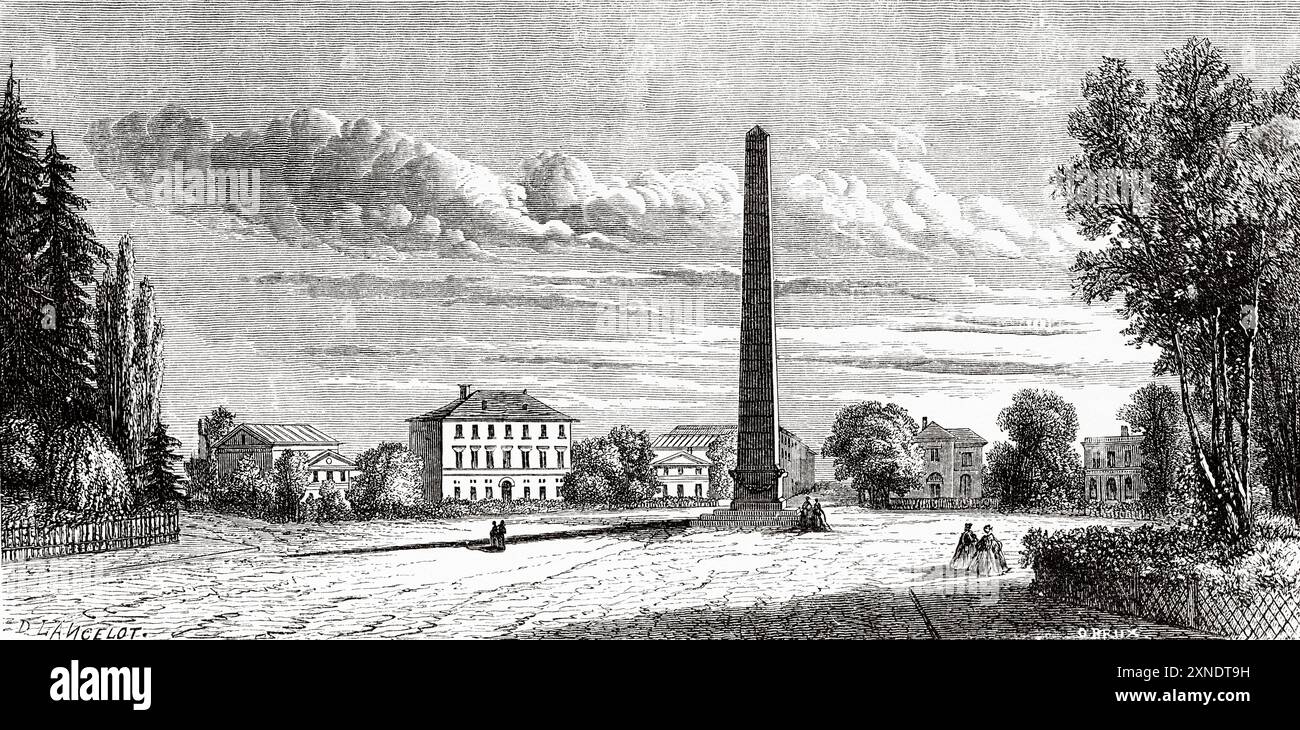 The Obelisk at Karolinenplatz, built in 1833 by Leo von Klenze as a ...