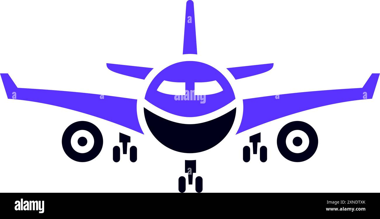 Propeller airplane front view Stock Vector Images - Alamy