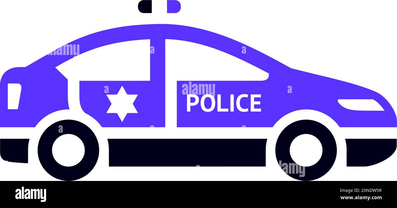 Police car silhouette art hi-res stock photography and images - Alamy