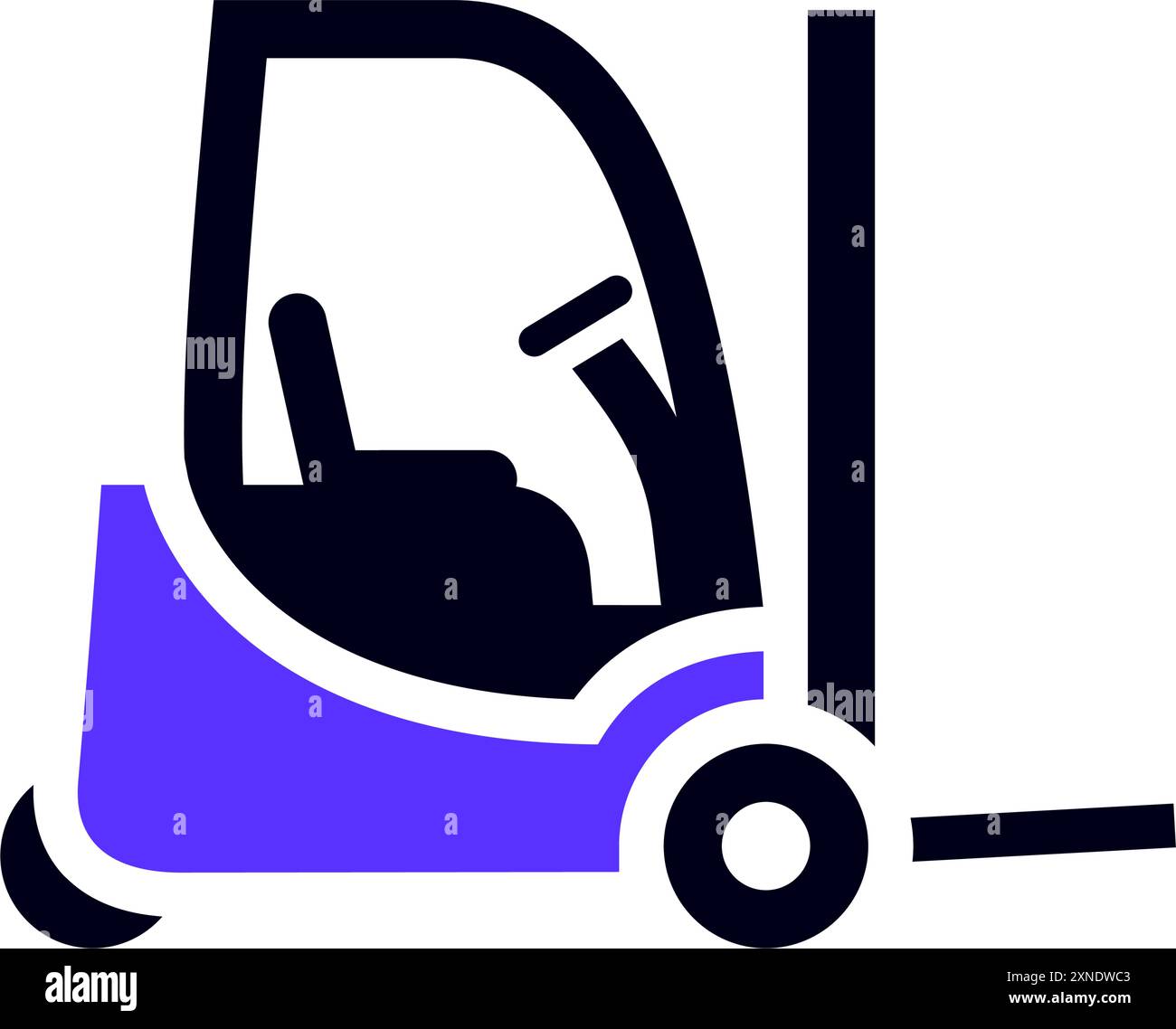 Forklift truck transport flat icon, side view Stock Vector Image & Art ...