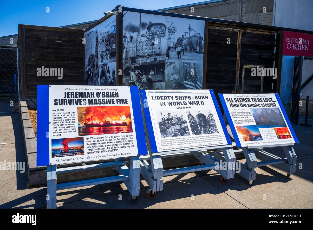 Interpretive sign at the Jeremiah O'Brien Liberty ship, San Francisco ...