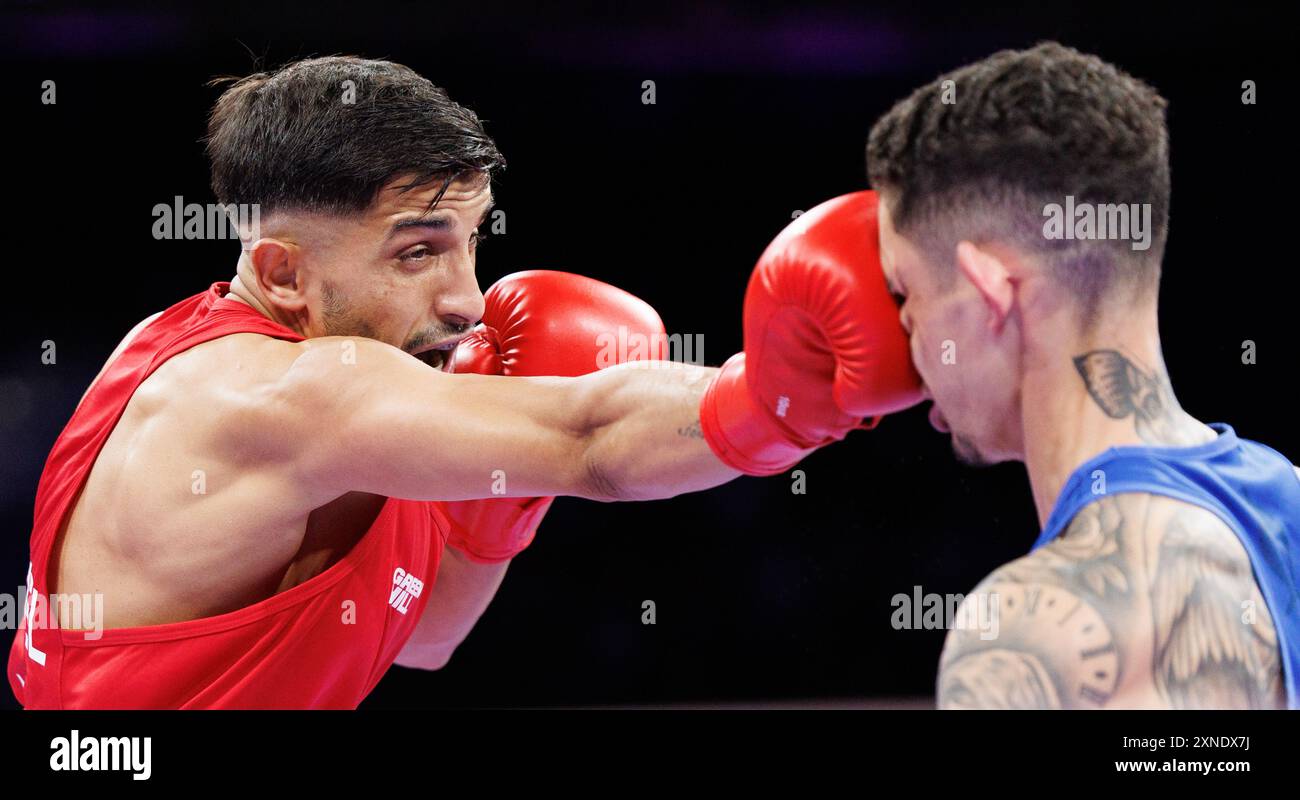 Belgian boxer Vasile Ustulroi pictured during a boxing bout between ...