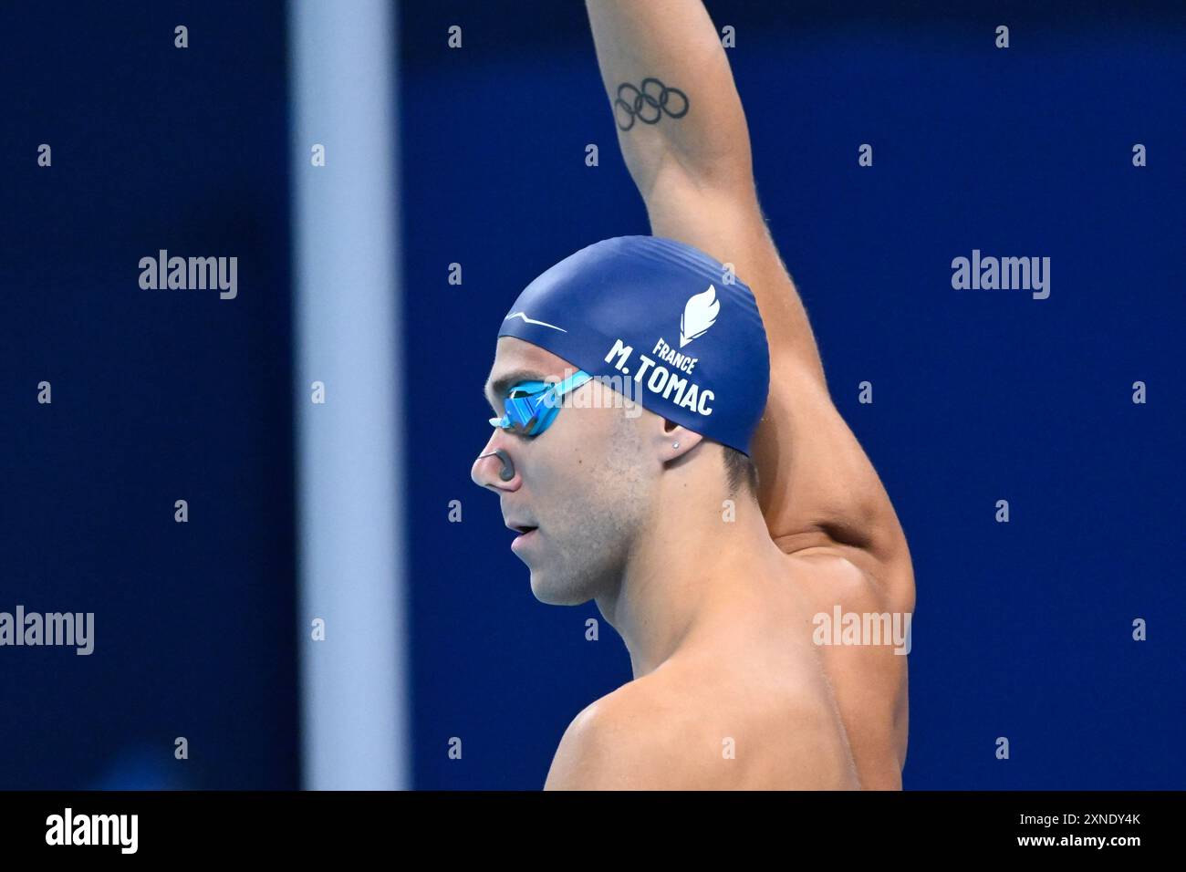 Mewen Tomac ( FRA ), Swimming, Men's 200m Backstroke - Heats during the ...