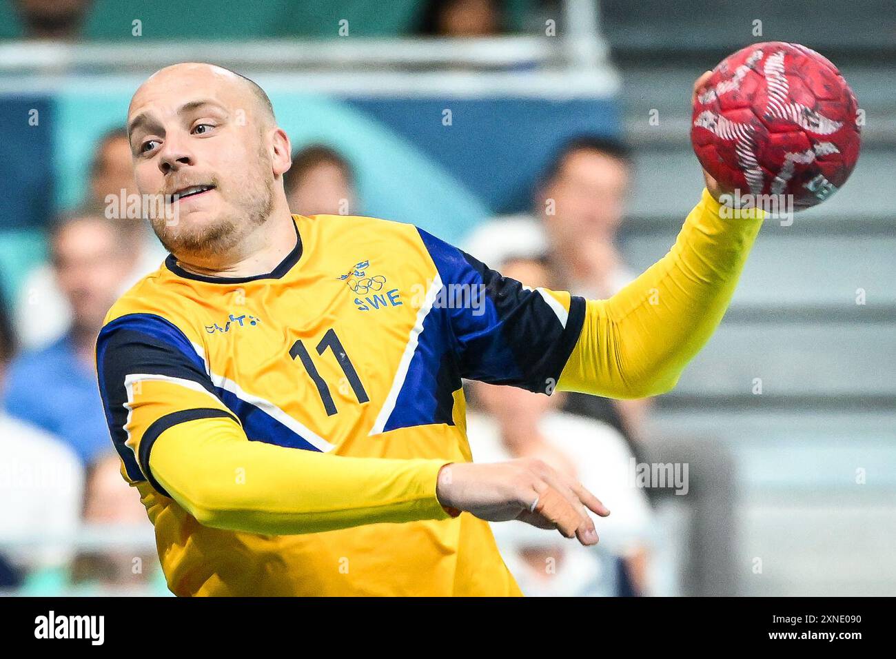 PETTERSSON Daniel of Sweden during the handball match between Slovenia ...