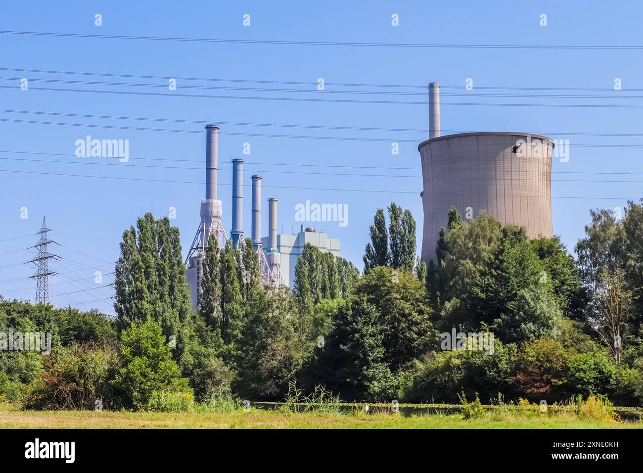 Hamm, Germany - 30 July 2024: View of the nuclear power plant in Hamm ...
