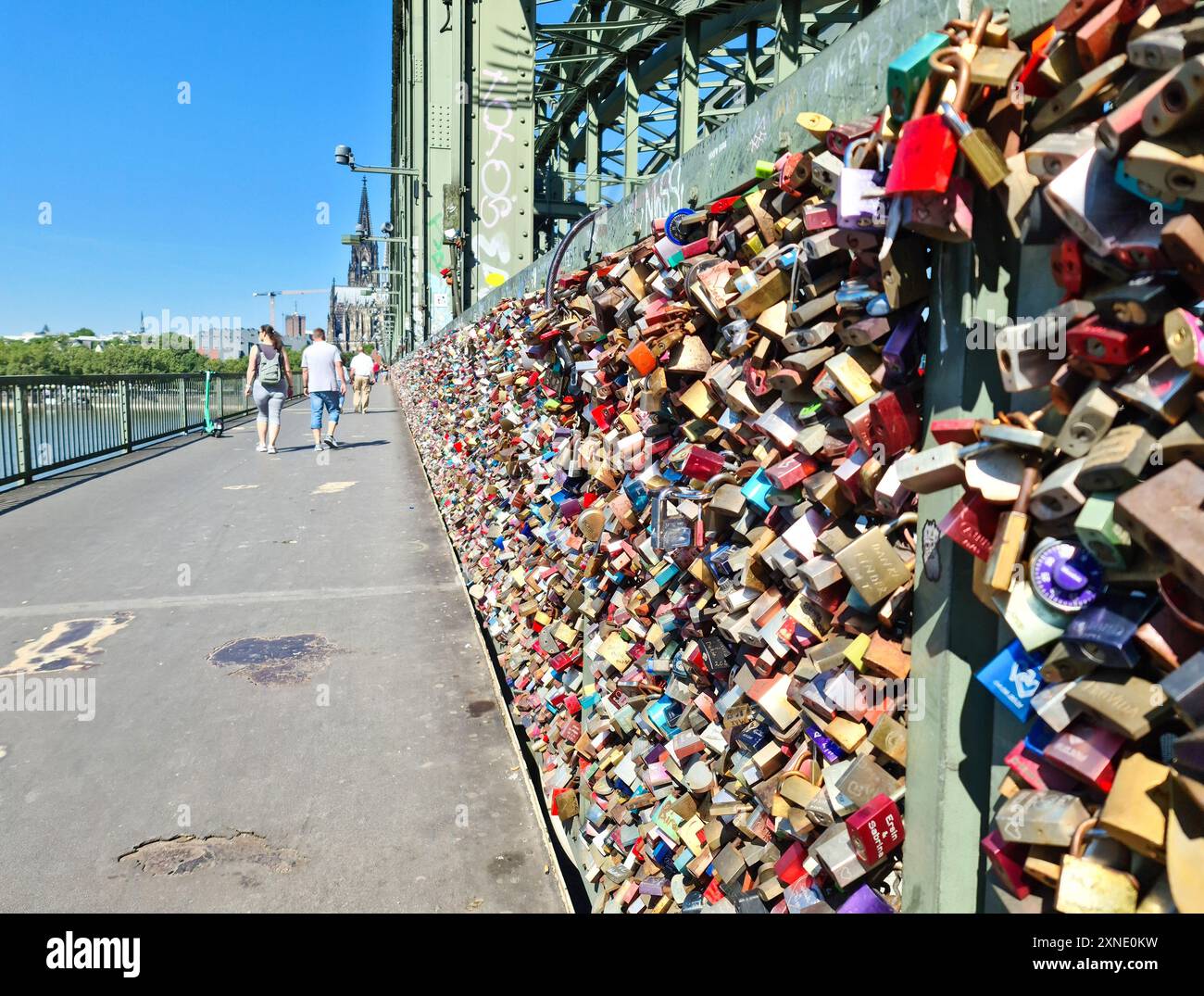 Cologne, Germany - 30. July 2024: The Hohenzollern bridge in Cologne ...
