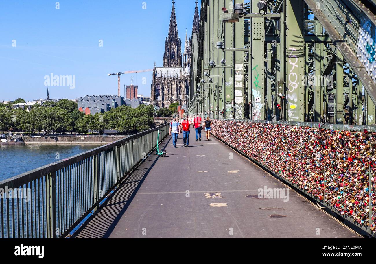 Cologne, Germany - 30. July 2024: The Hohenzollern bridge in Cologne ...