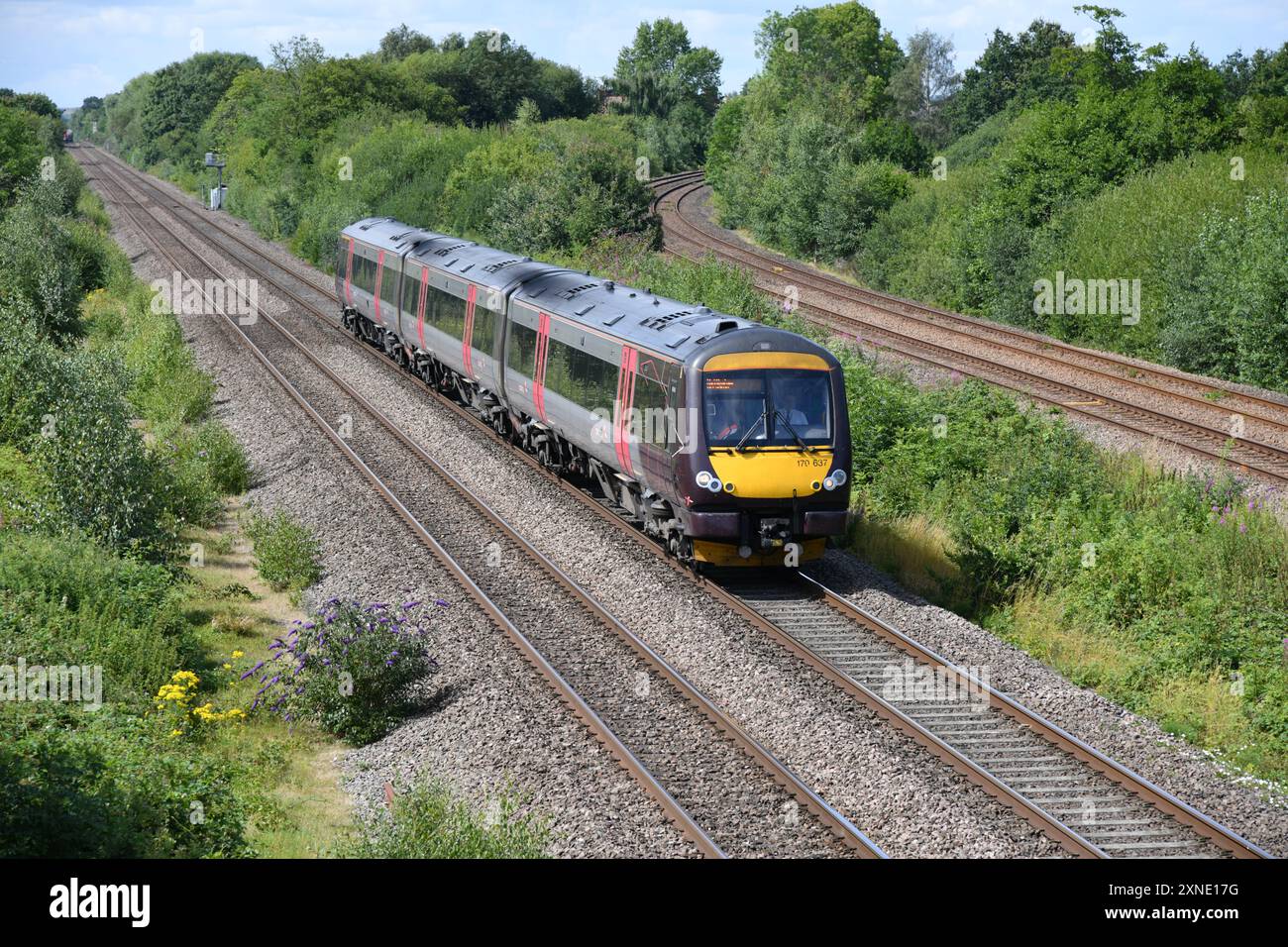 Arriva CrossCountry Adtranz built Turbostar 170637 forms the 09:49 ...