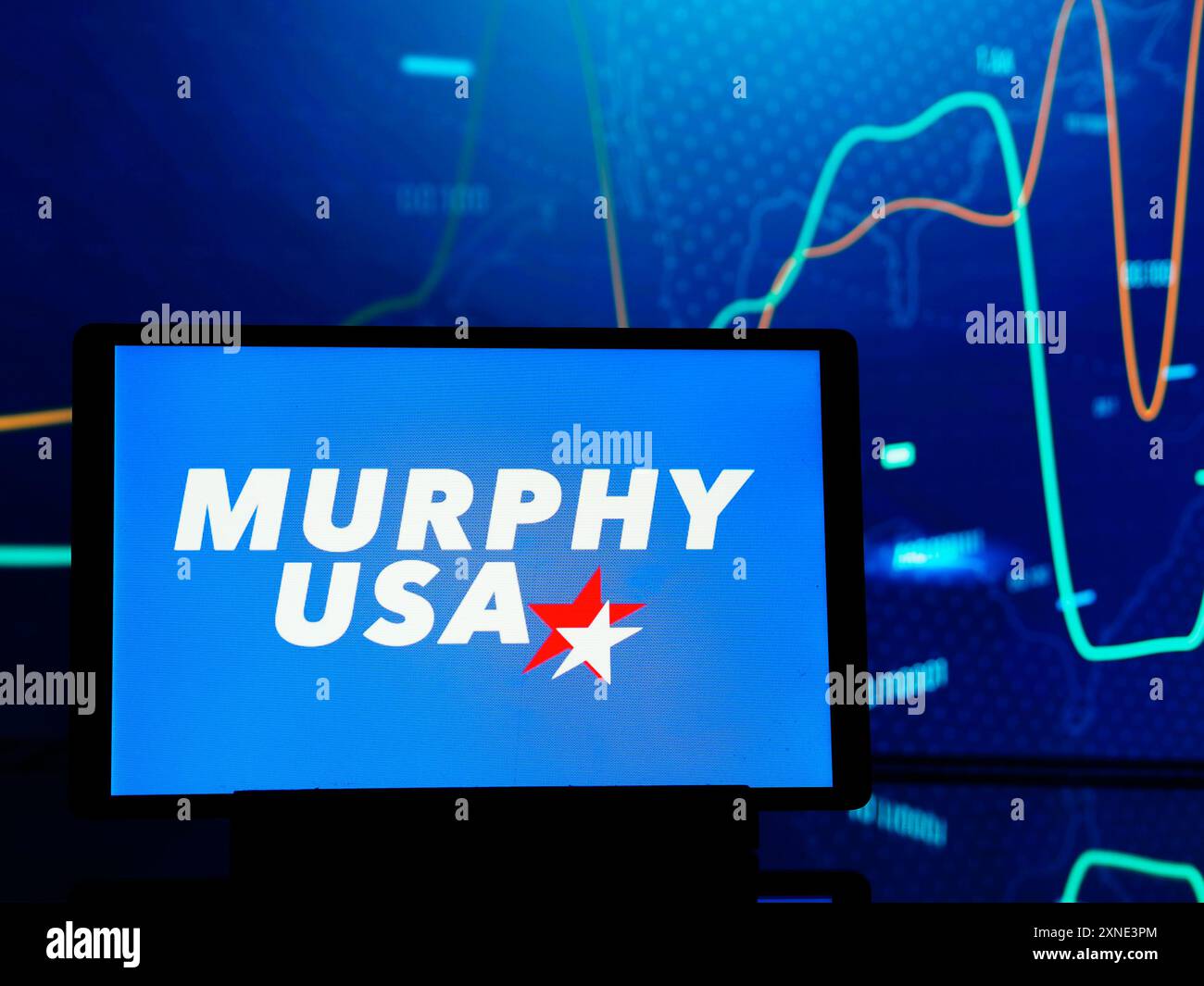 In this photo illustration, a Murphy USA logo seen displayed on a ...