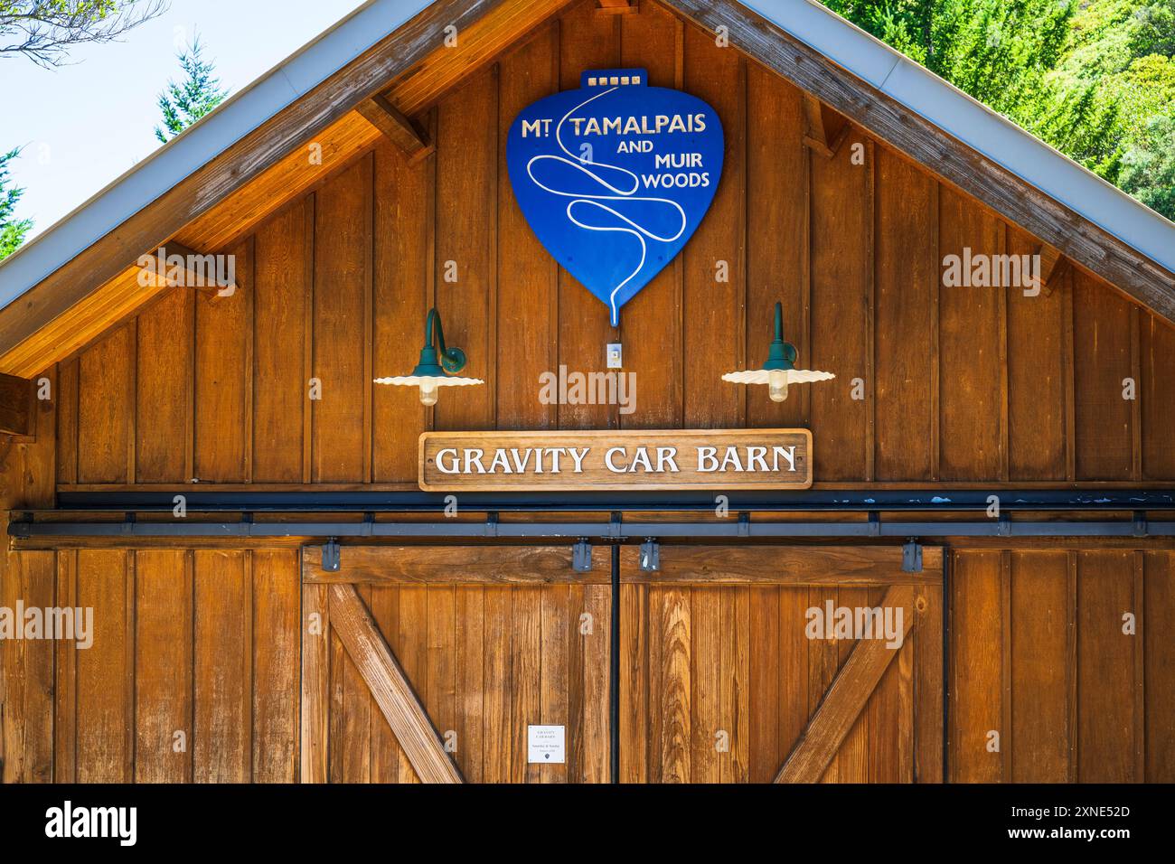 The Gravity Car Barn, Mount Tamalpais State Park, California USA Stock ...
