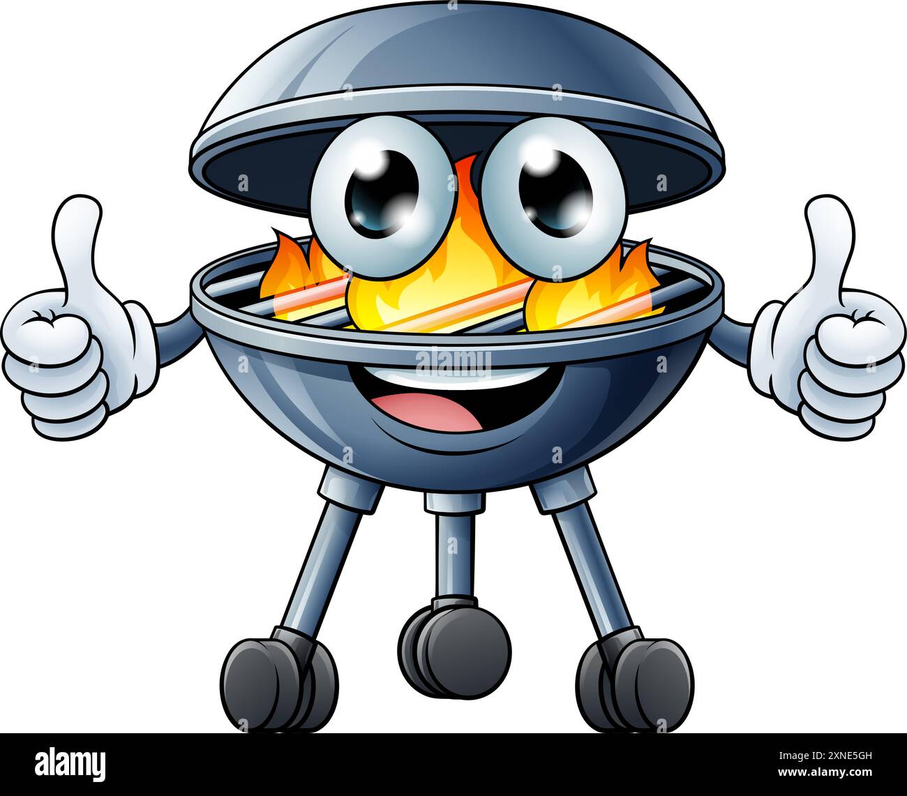 Barbecue Cartoon Mascot Charcoal BBQ Person Stock Vector Image & Art ...