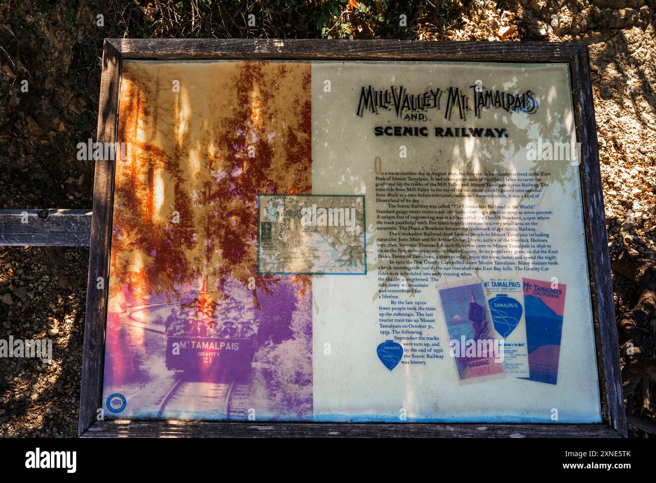 Mount Tamalpais scenic railroad interpretive sign, Mount Tamalpais ... Mount Tamalpais scenic railroad interpretive sign, Mount Tamalpais ...