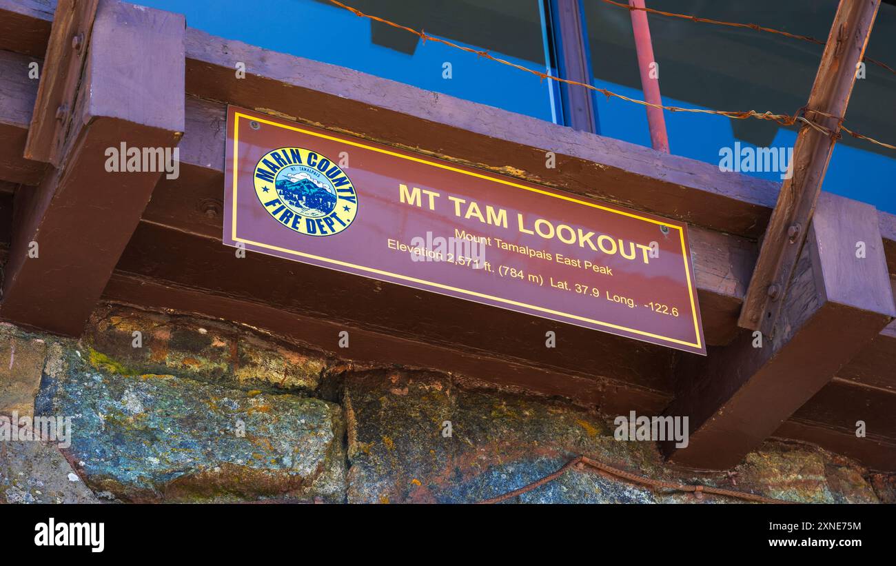 Mount Tam fire lookout, Mount Tamalpais State Park, California USA ...