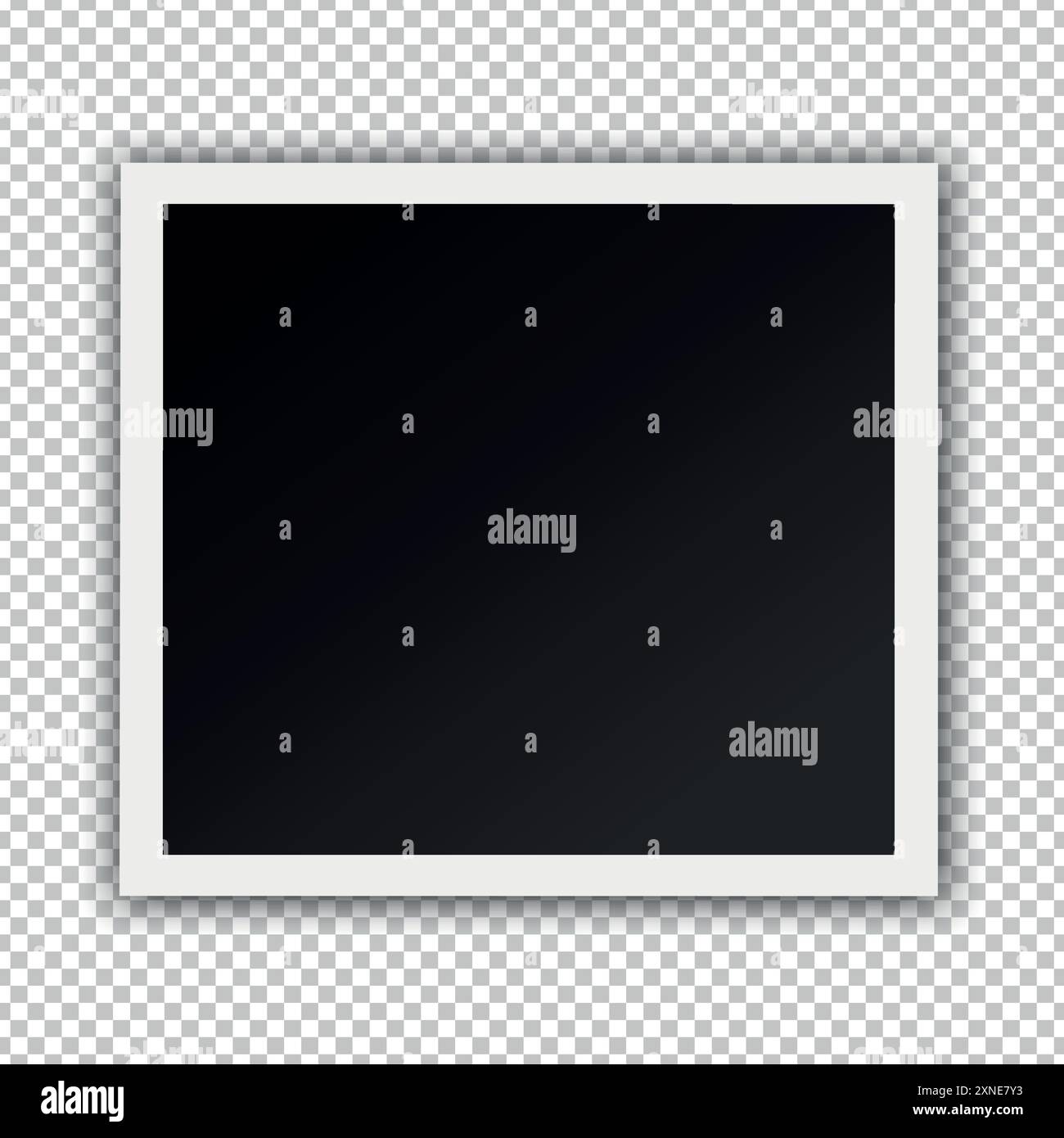 Photo frame. Blank instant photo on transparent background. Vector ...