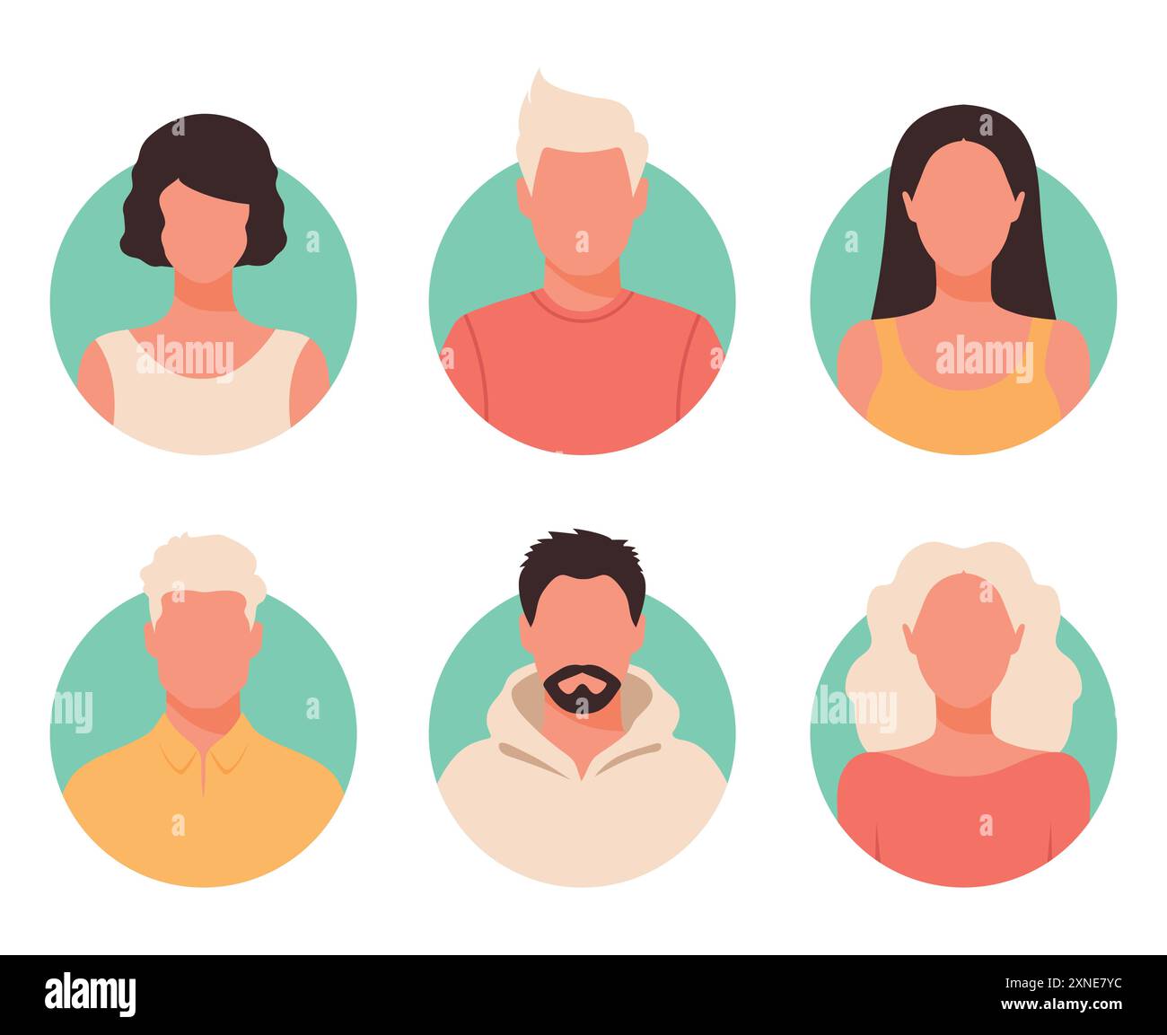 People portraits men women Stock Vector Images - Alamy