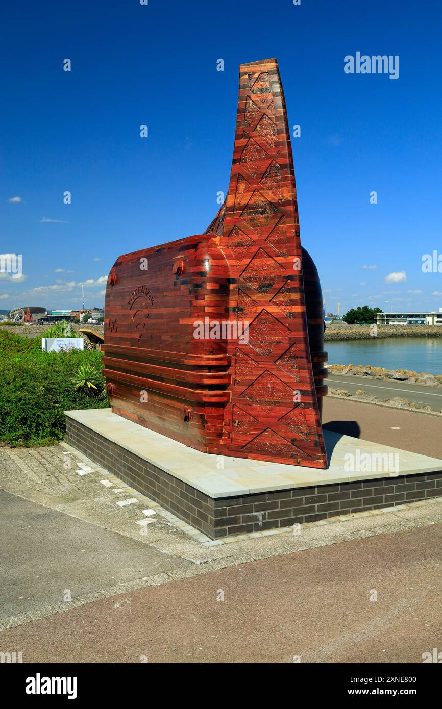 The Radio Flat Holm sculpture, designed by Glenn Davidson. Celebrating ...