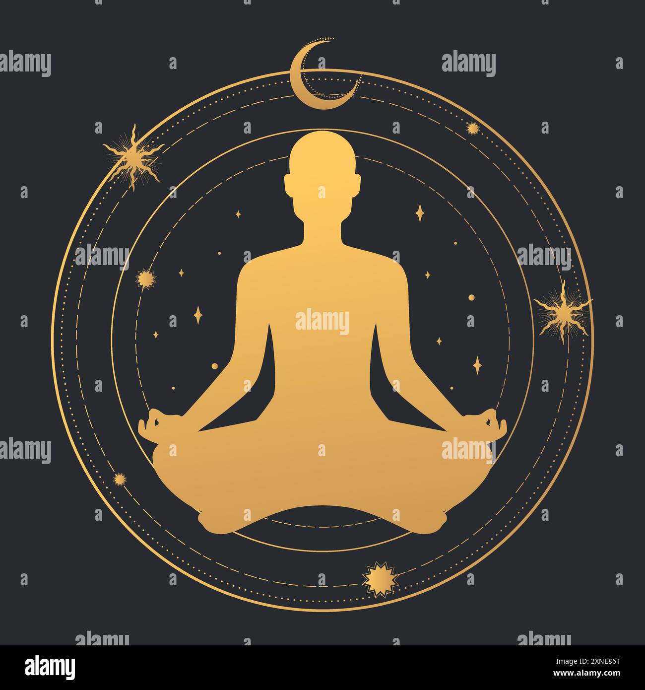 Crescent pose male hi-res stock photography and images - Alamy