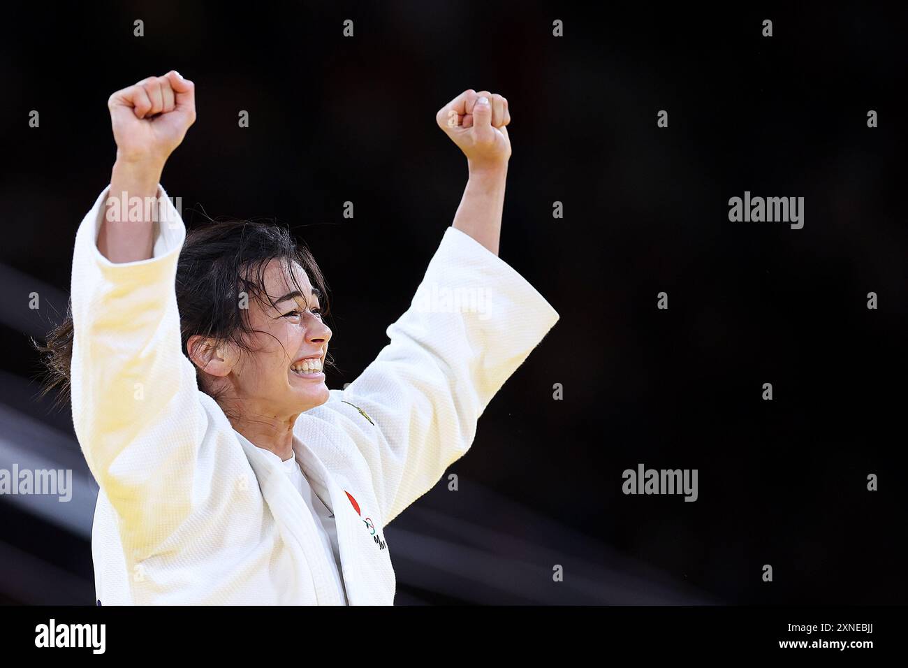 Paris, France. 31st July, 2024. Gabriella Willems of Belgium celebrate ...