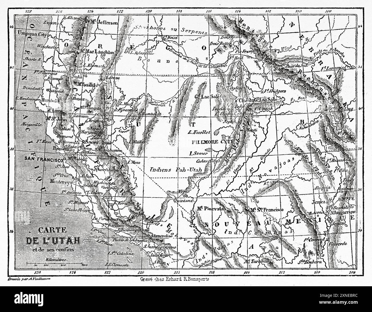 California map 1800s hi-res stock photography and images - Alamy