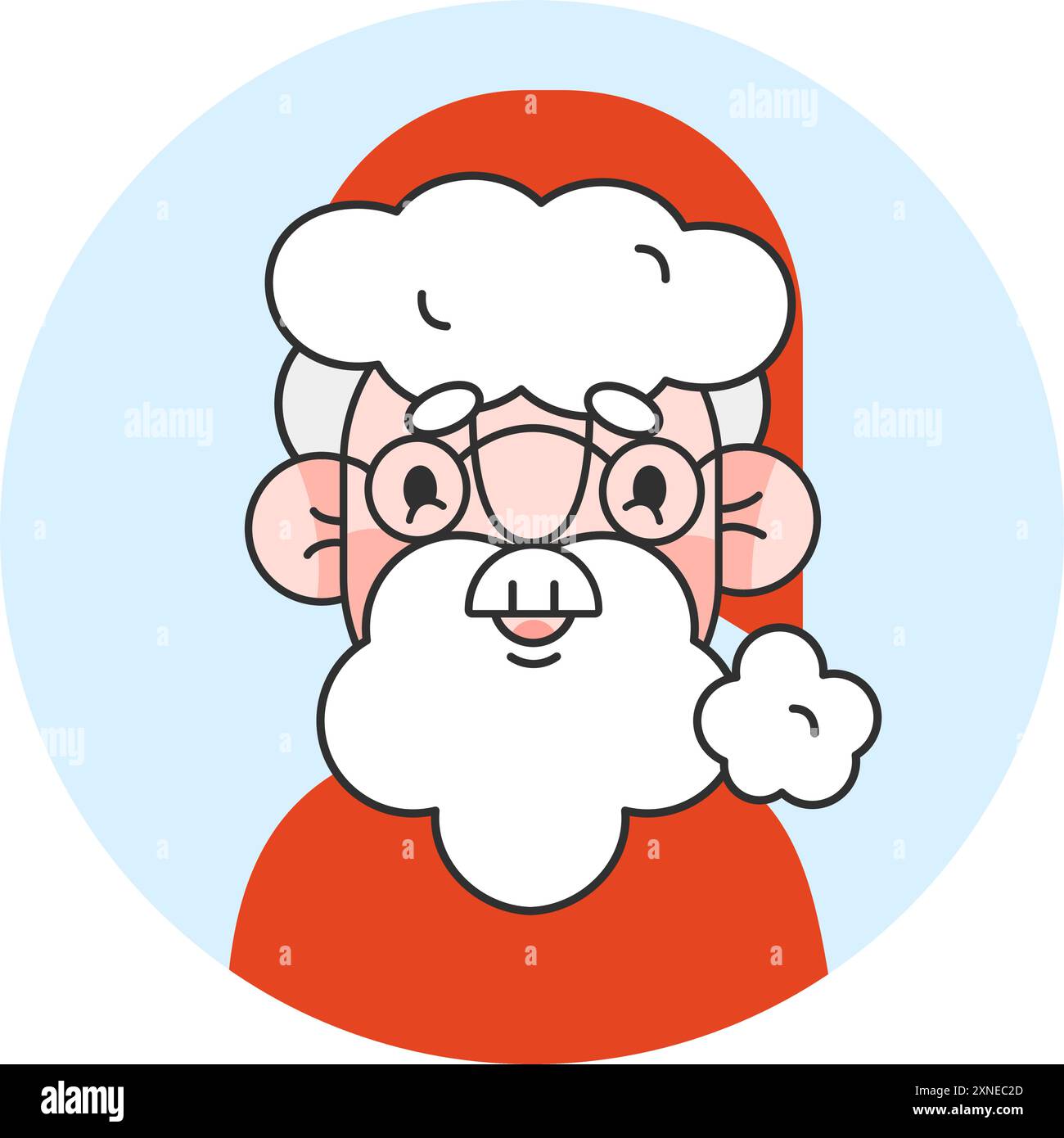Santa Claus face emotion avatar. Saint Nicolas head face portrait ...