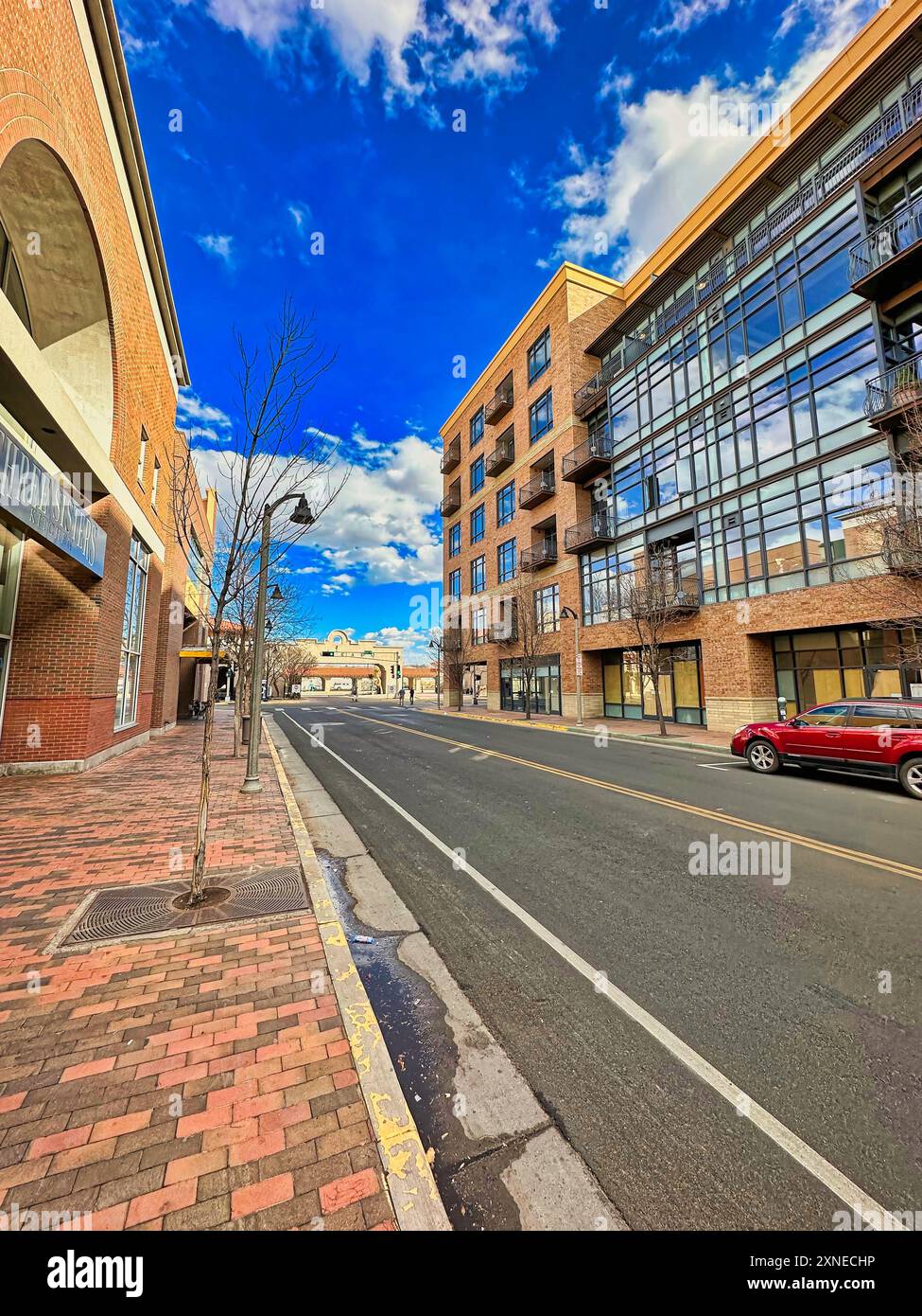 ALBUQUERQUE, NEW MEXICO, USA - March 8, 2023. Modern street and ...