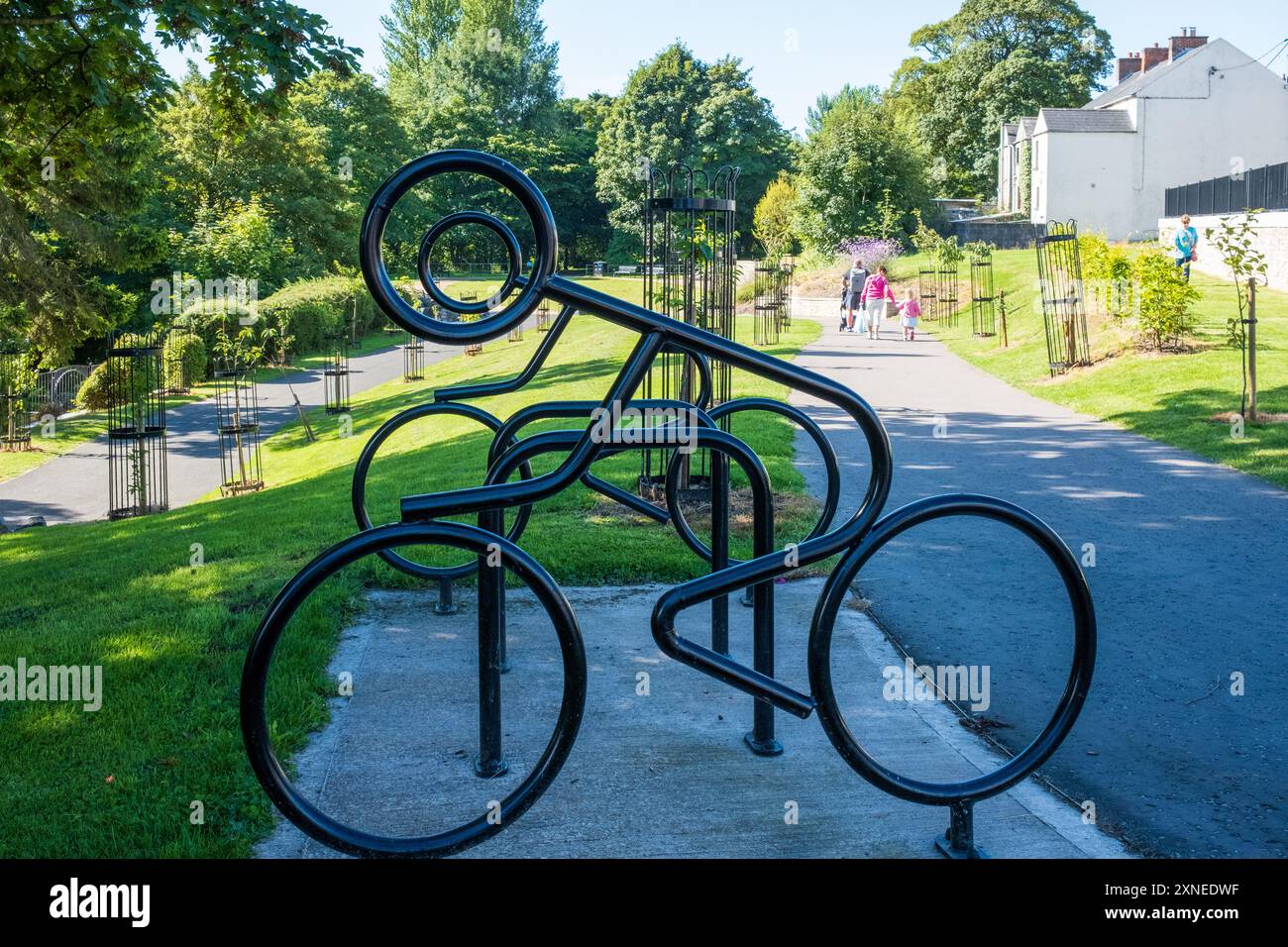 Ballyclare, Northern Ireland - August 27th, 2022: modern black tubular ...