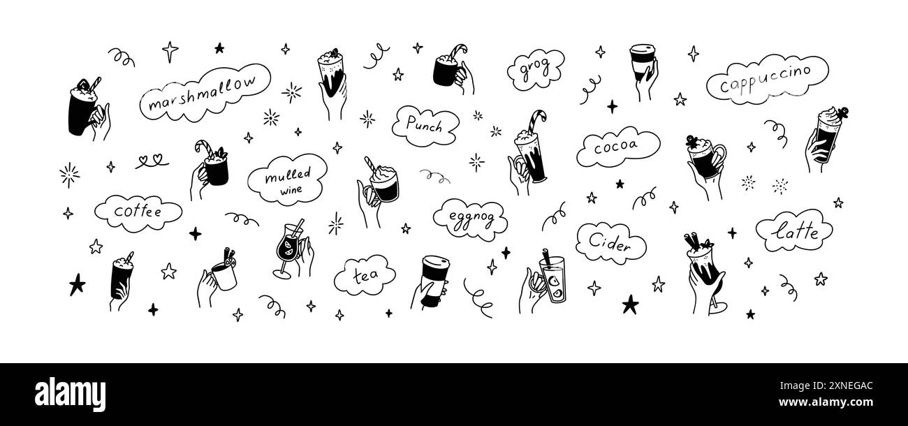 Mulled wine hot chocolate Stock Vector Images - Alamy