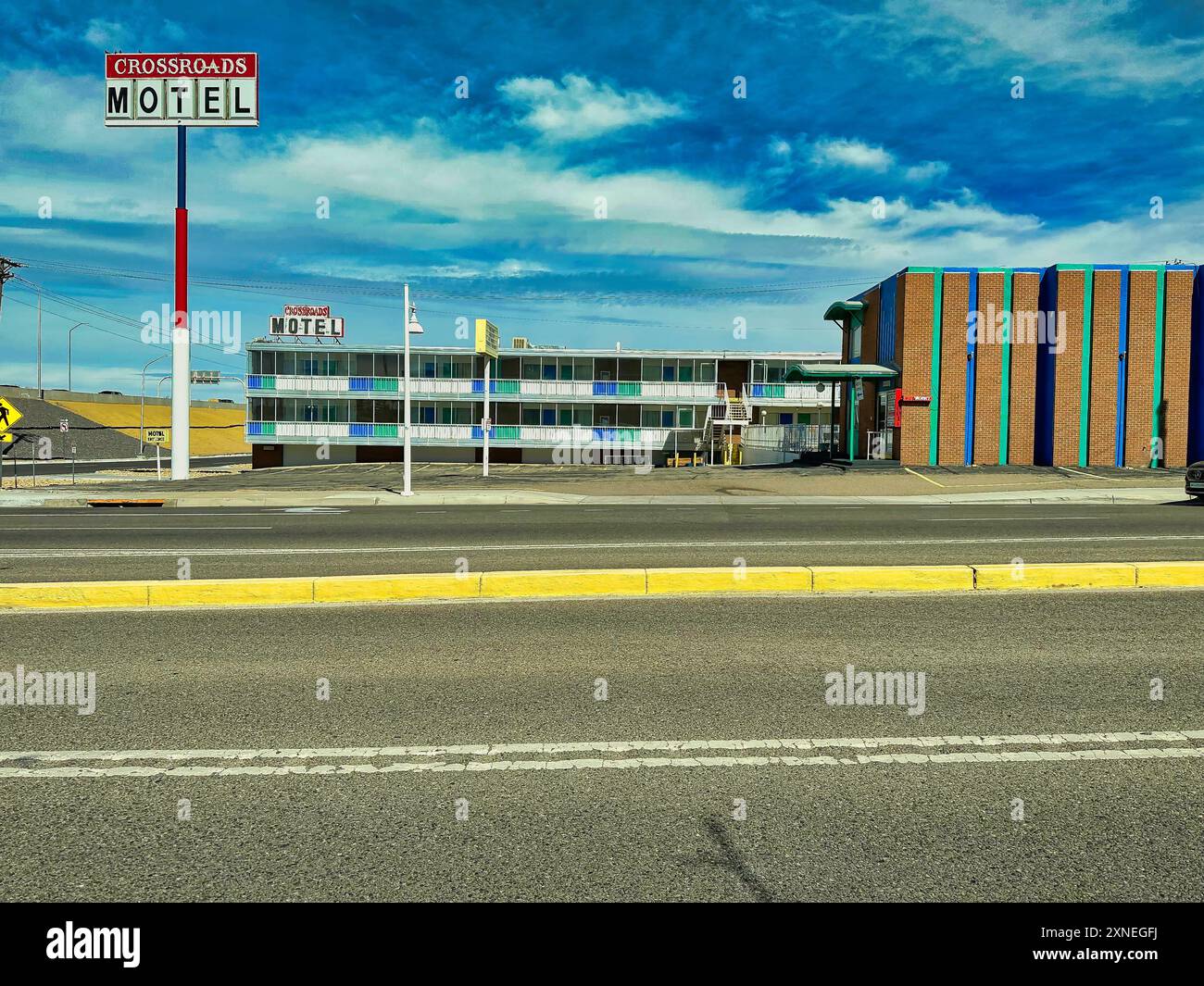 ALBUQUERQUE, NEW MEXICO, USA - March 9, 2023. Crossroads Motel, famous ...