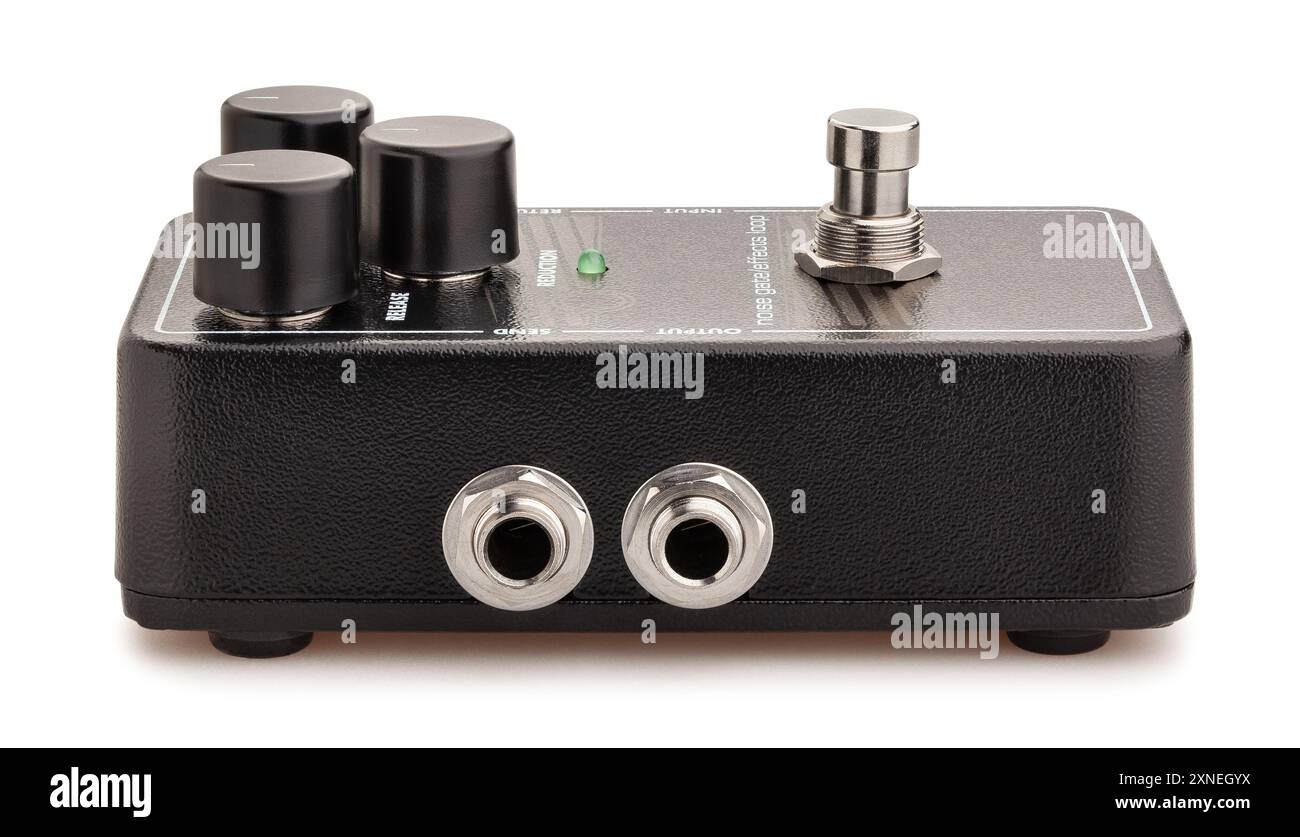 gate guitar pedal path isolated on white Stock Photo - Alamy