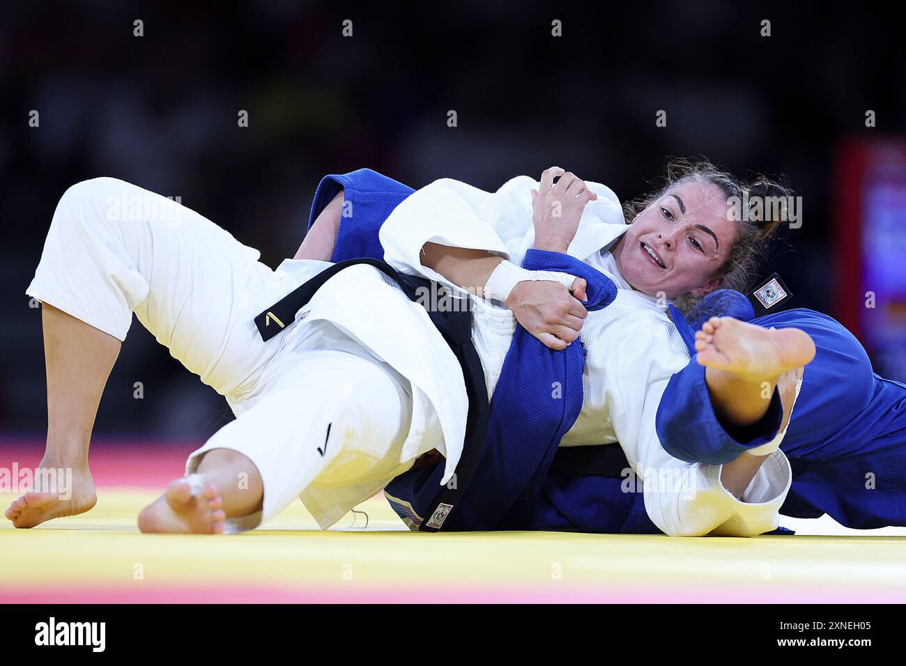Paris, France. 31st July, 2024. Barbara Matic of Croatia (white) and ...