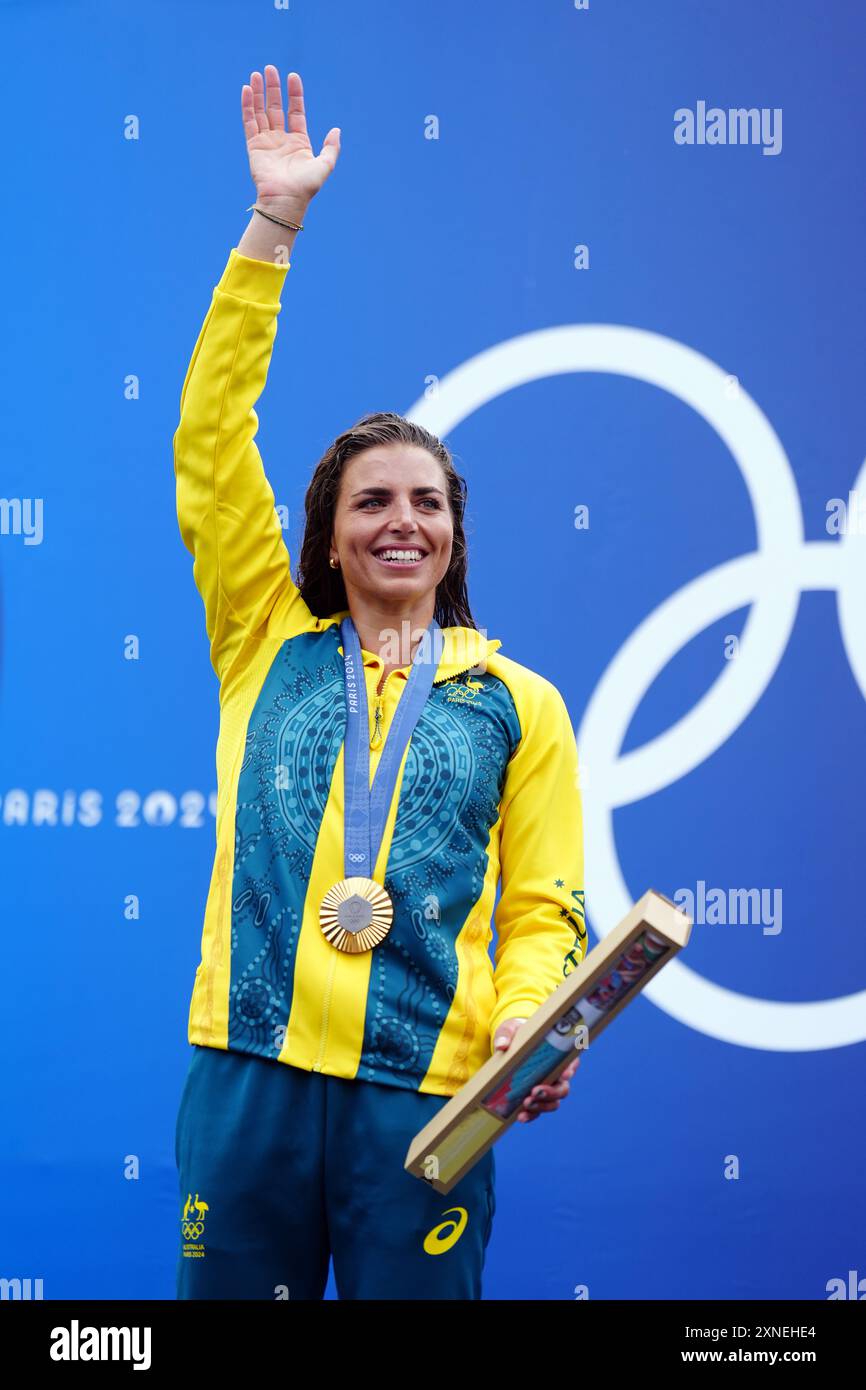 Australia's Jessica Fox with her gold medal following the Women's Canoe ...