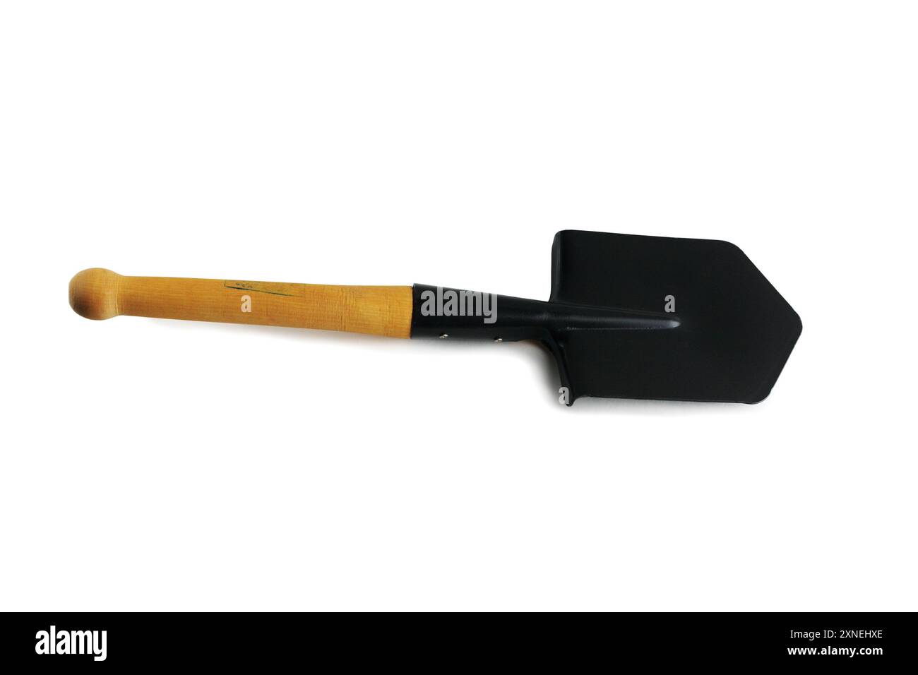 Black sapper blade. Close-up. Isolated on white background Stock Photo ...