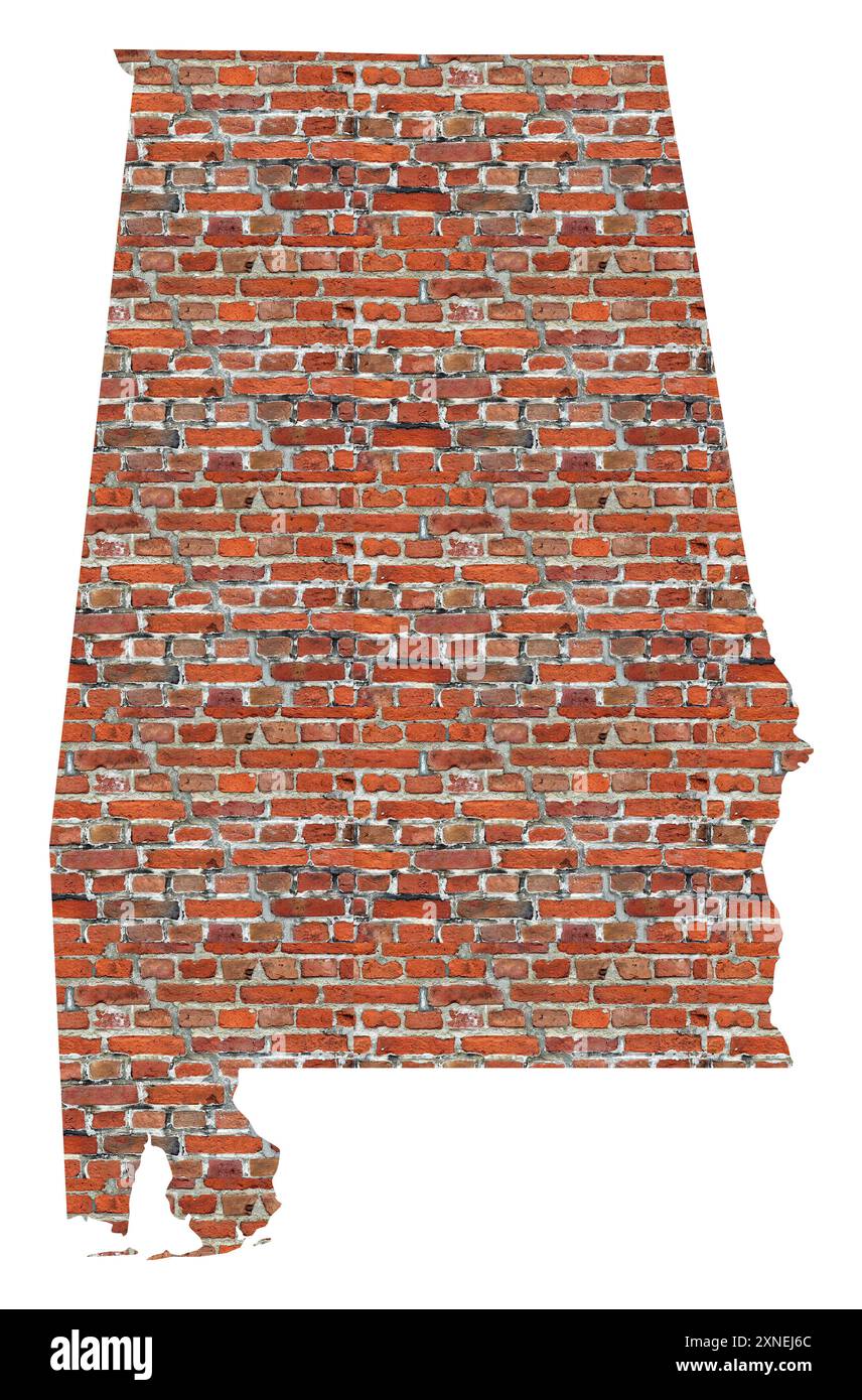 Symbol Map of the State Alabama (United States of America) showing the ...