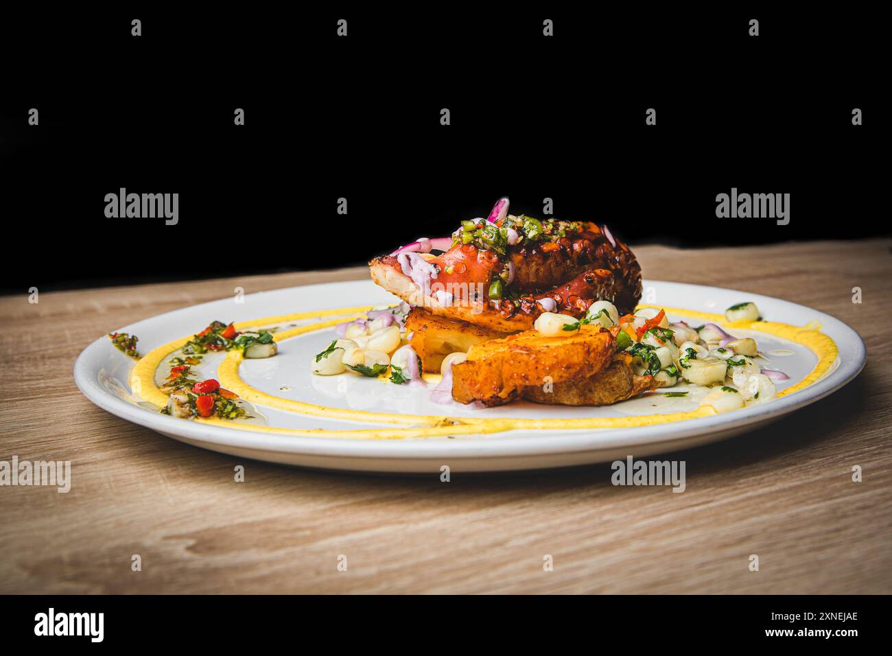 Octopus cooked food restaurant hi-res stock photography and images - Alamy