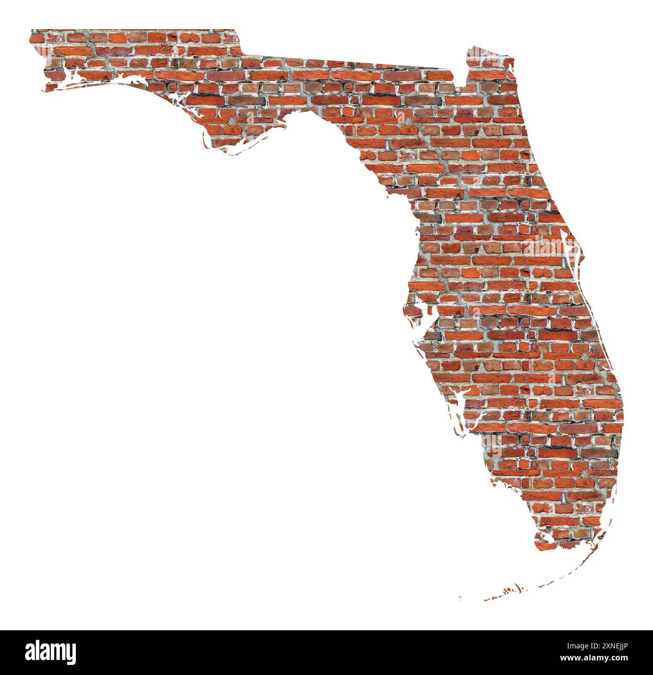 Symbol Map of the State Florida (United States of America) showing the ...