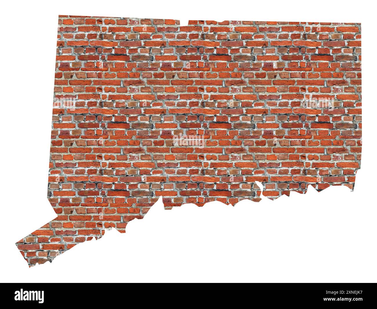 Symbol Map of the State Connecticut (United States of America) showing ...